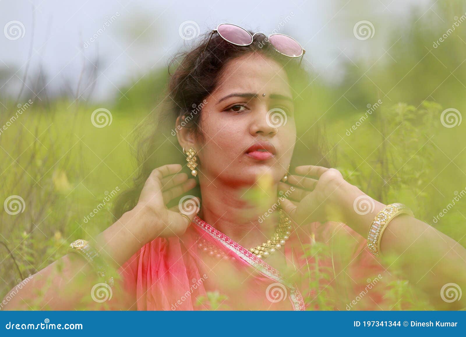 A Gorgeous Woman Posing with Nature and Selective Focus Points ...