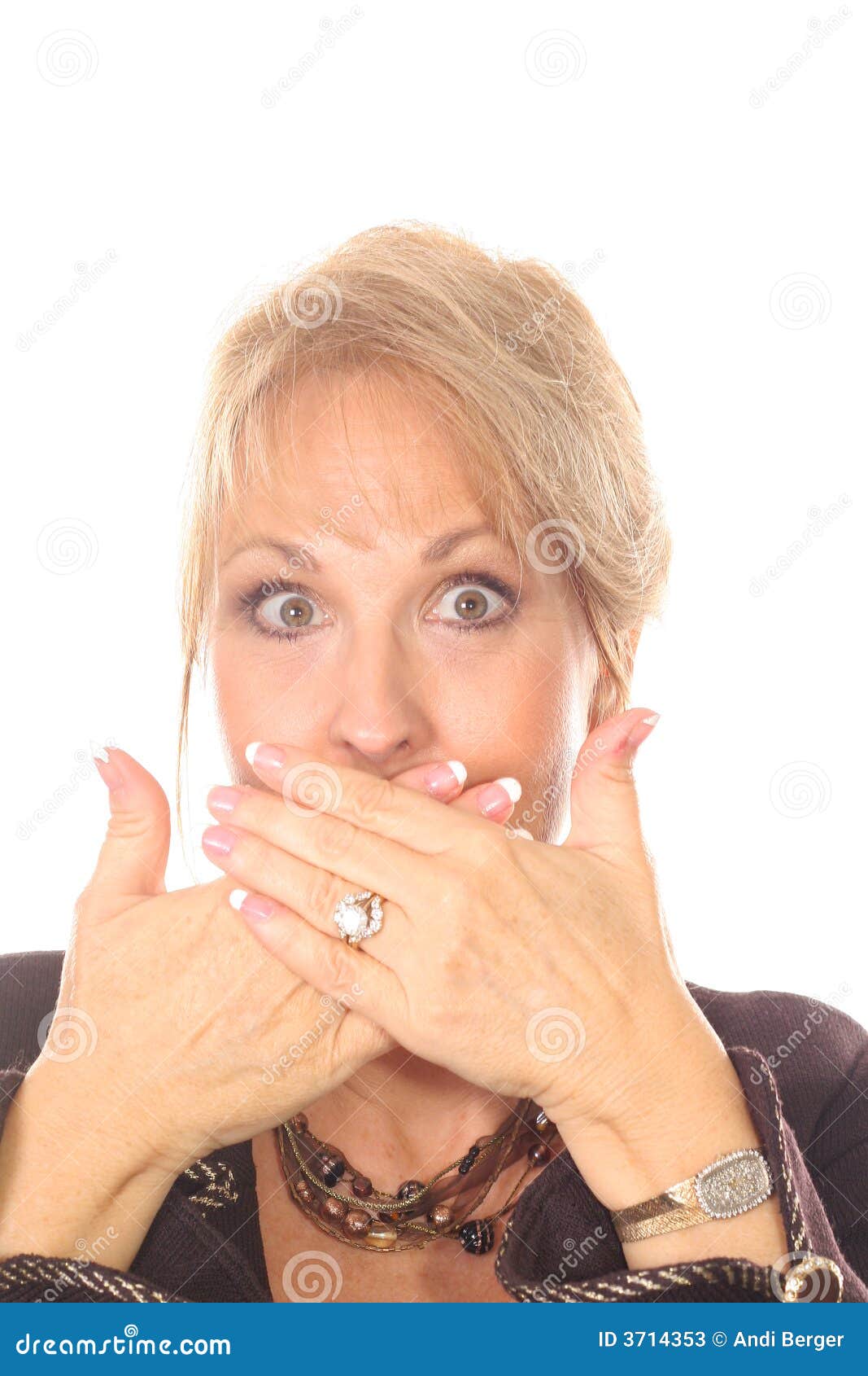 Gorgeous Woman with a Secret Stock Image - Image of joyful, expression ...