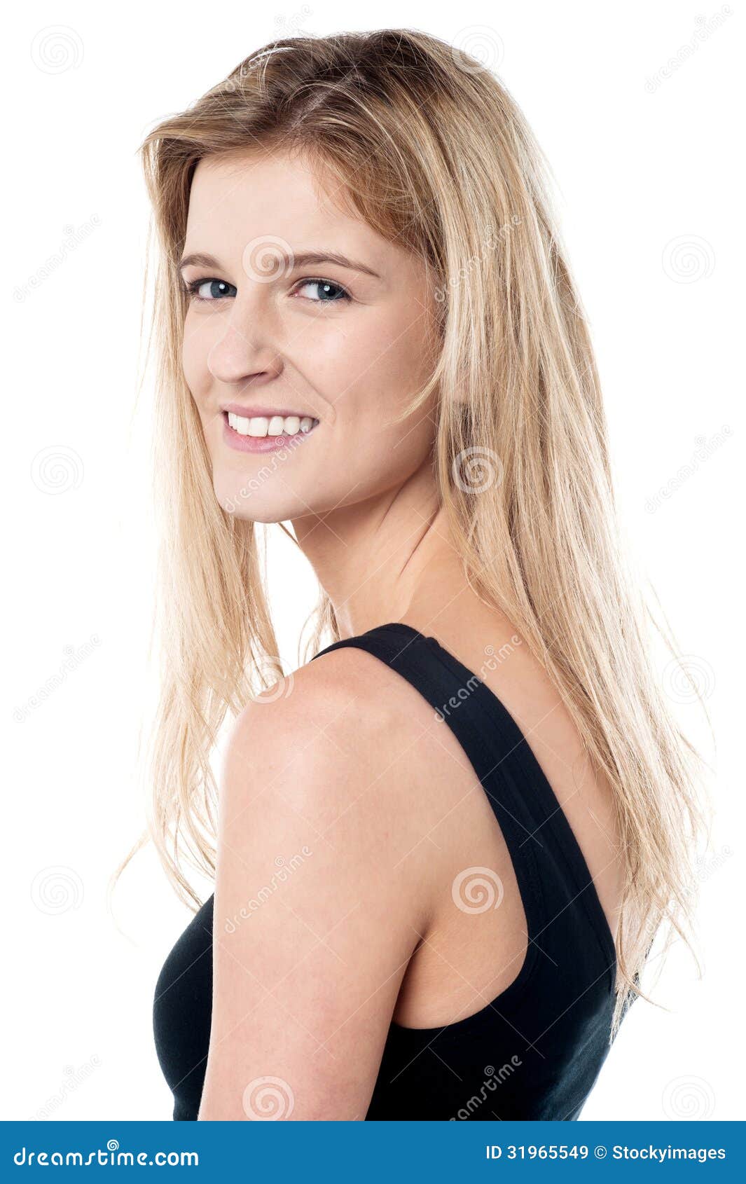 Gorgeous Young Girl Smiling Warmly Stock Image - Image of fashionable ...