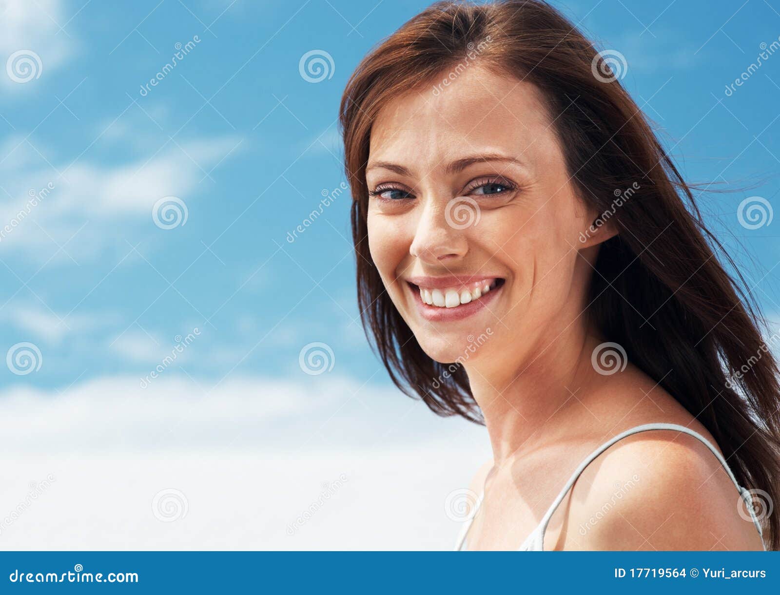 Gorgeous Young Lady with a Sweet Smile Stock Photo - Image of casual ...