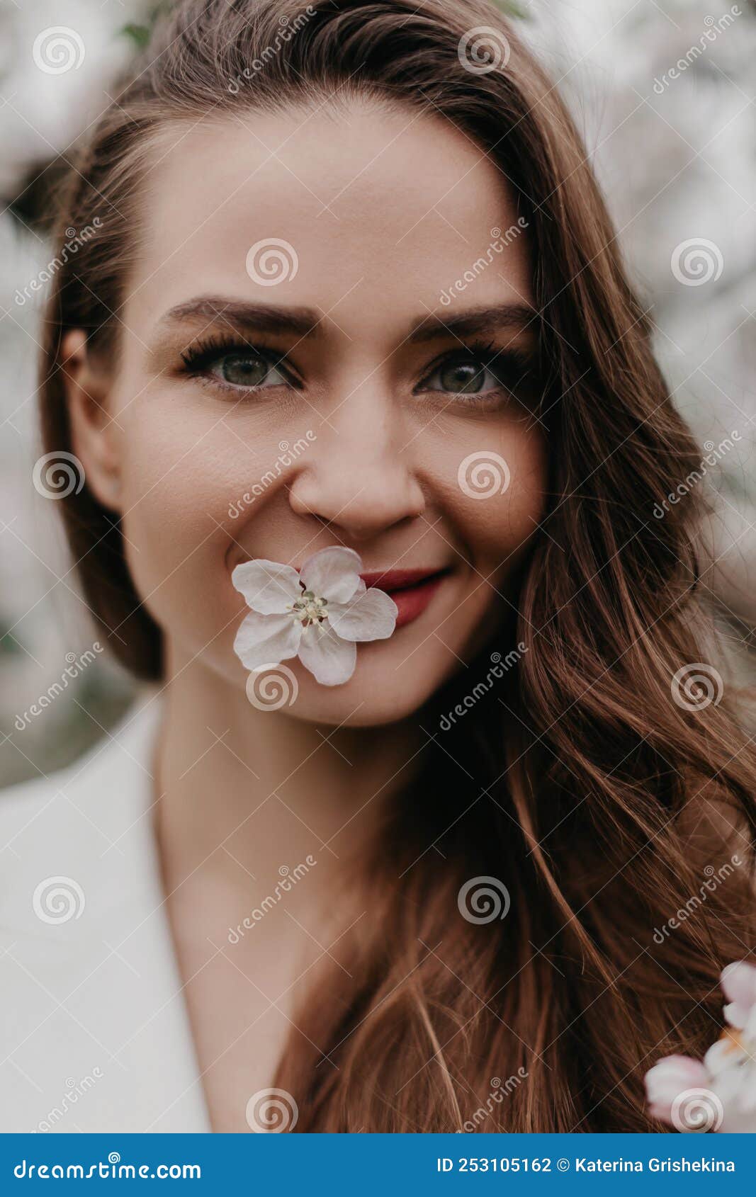Gorgeous Young Model Posing in Garden Stock Photo - Image of park, lady ...