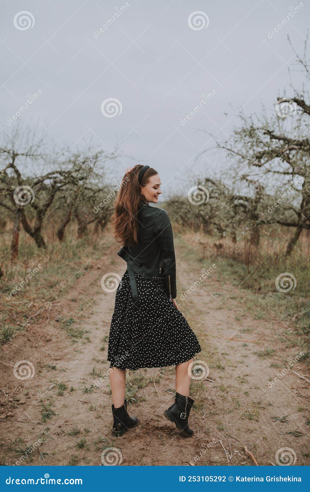 Gorgeous Young Model Posing in Garden Stock Photo - Image of lovely ...