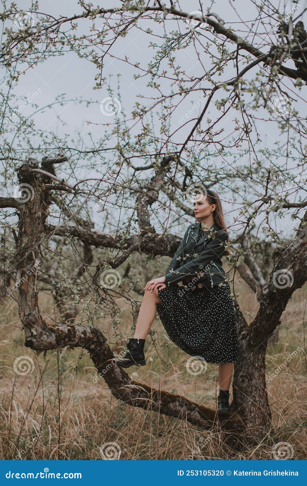 Gorgeous Young Model Posing in Garden Stock Photo - Image of pretty ...