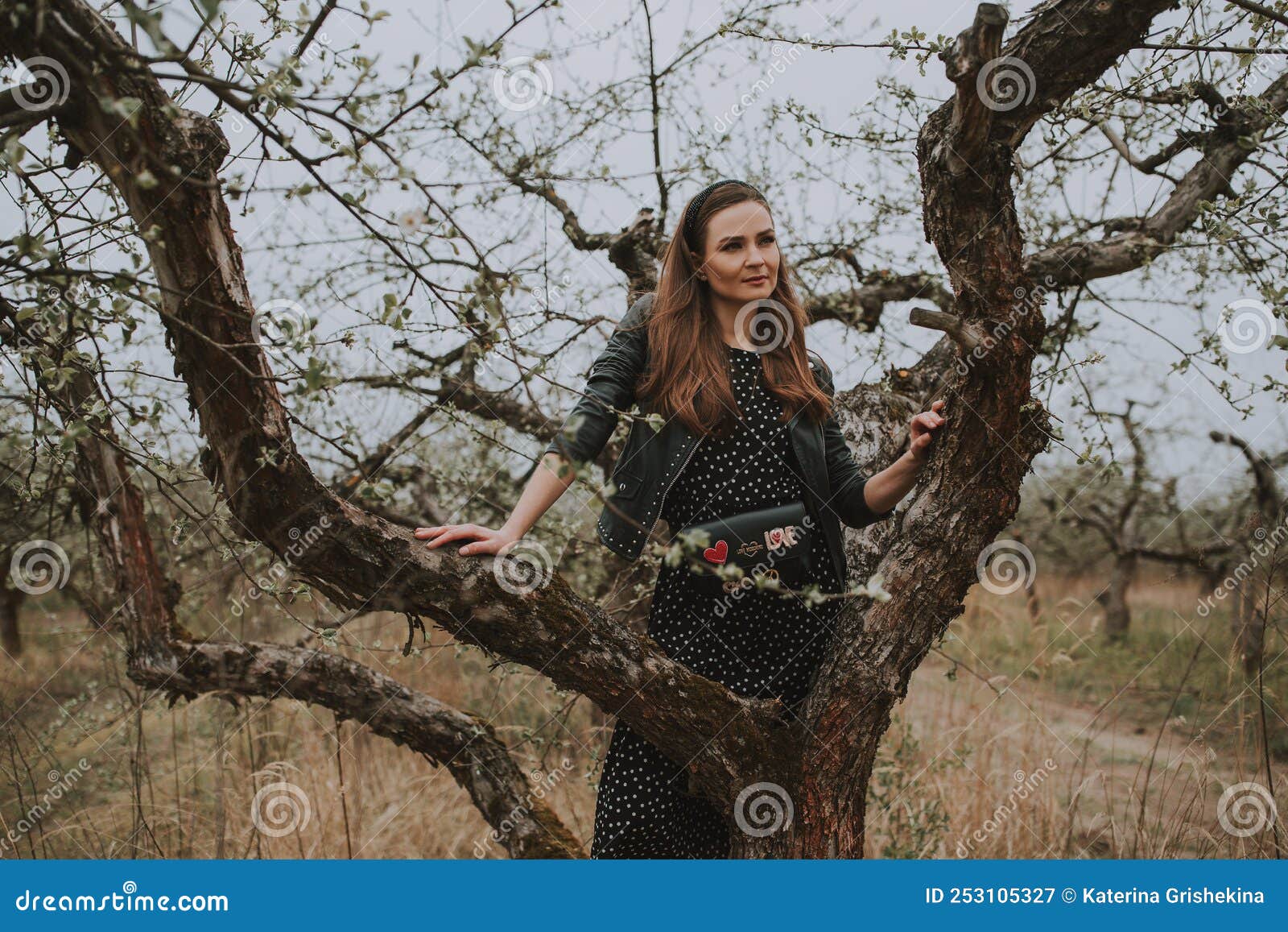 Gorgeous Young Model Posing in Garden Stock Image - Image of pose ...