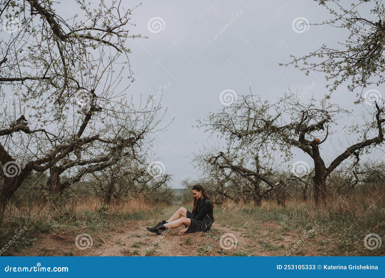Gorgeous Young Model Posing in Garden Stock Image - Image of pose ...