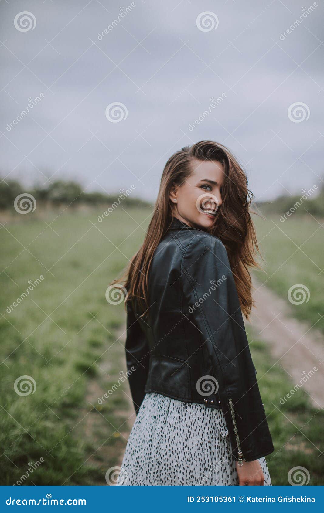 Gorgeous Young Model Posing in Garden Stock Image - Image of cute ...