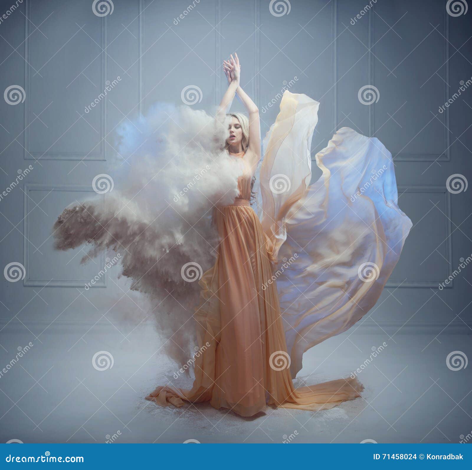 Gorgeous Young Woman in a Fairy-tale Pose Stock Photo - Image of makeup ...