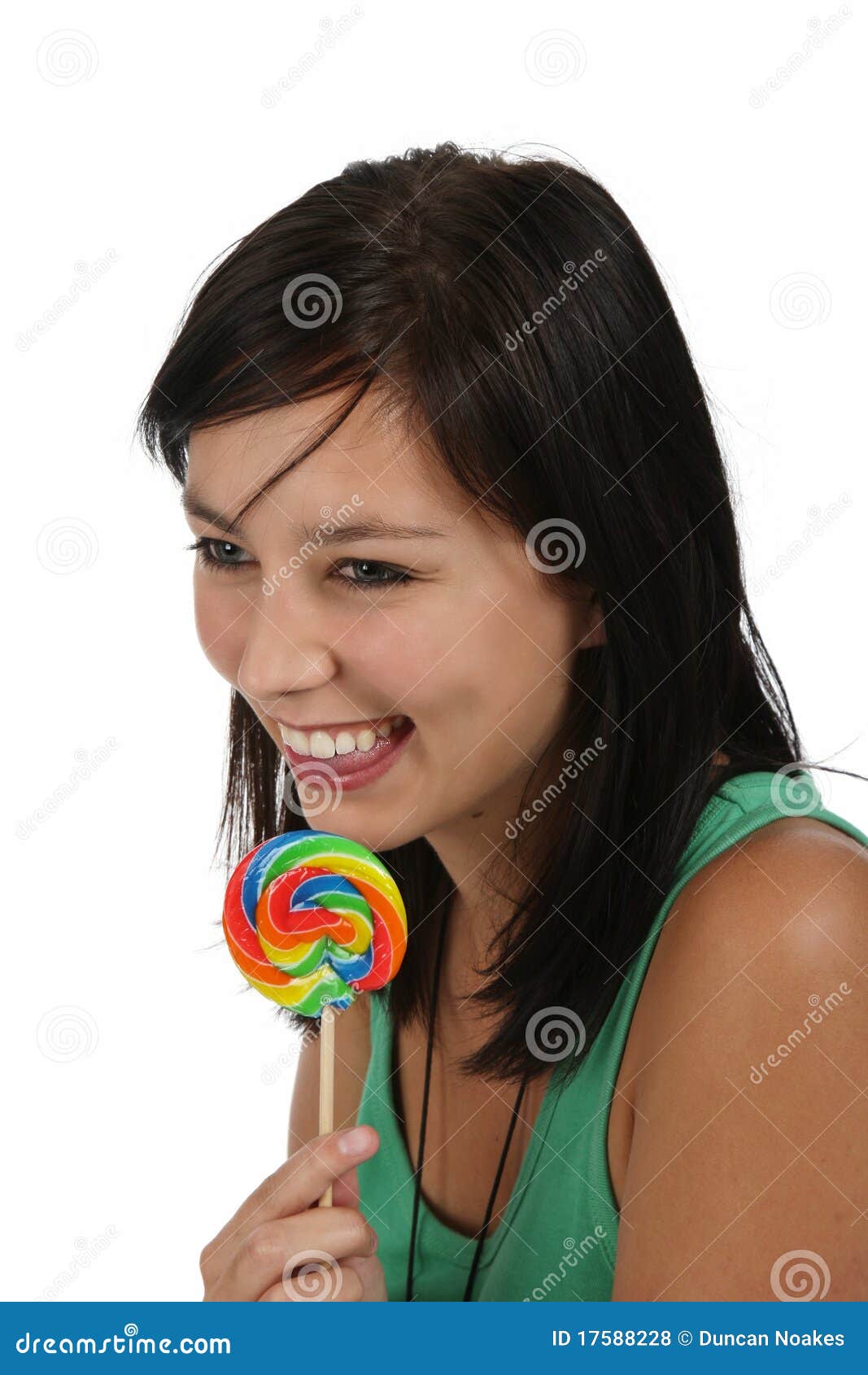 Gorgeous Young Woman with Lollipop Stock Photo - Image of happiness ...