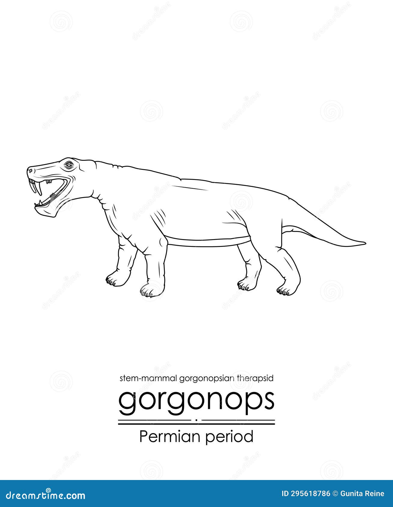 Gorgonops stock illustration. Illustration of ancient - 295618786