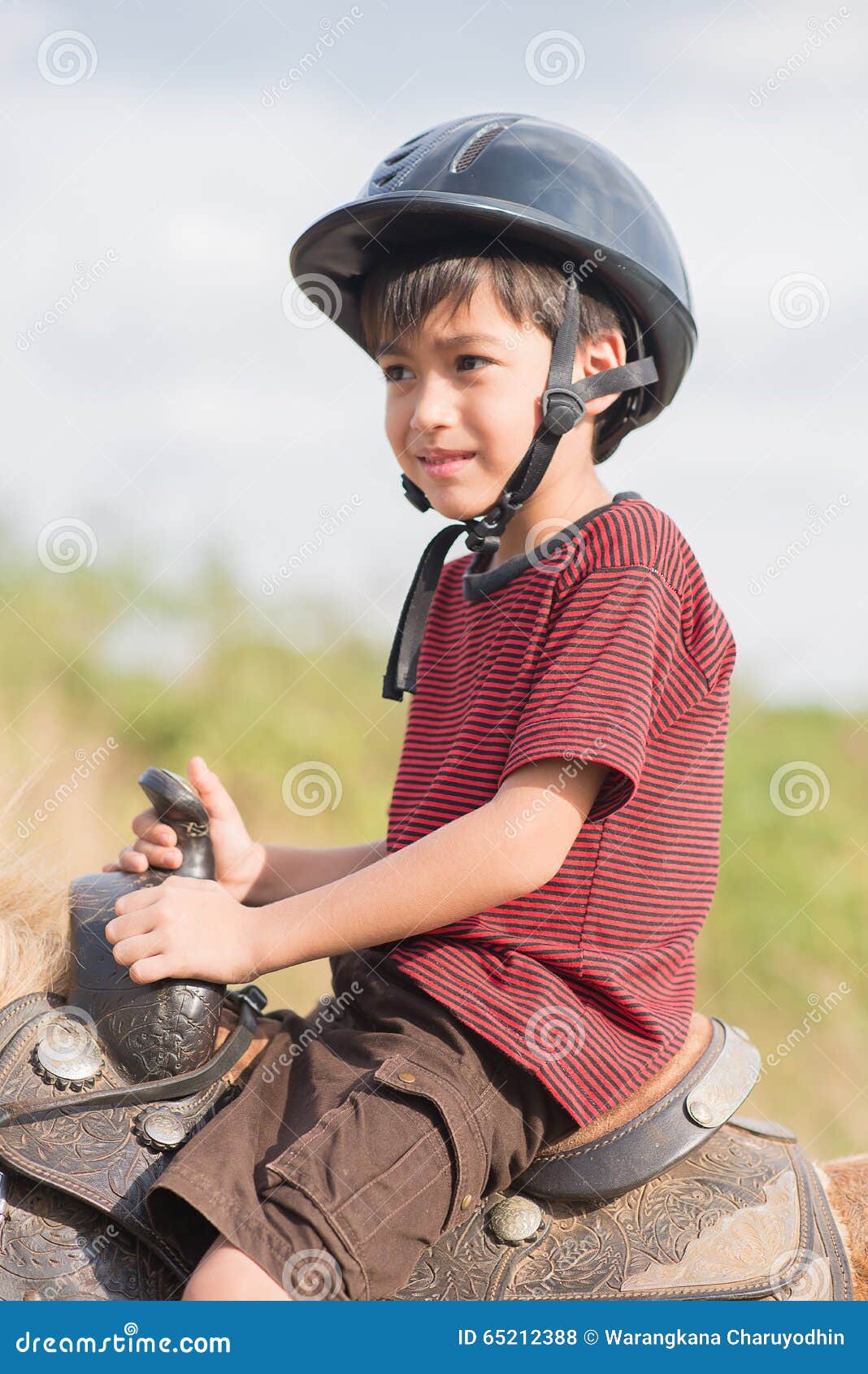 Gorgous Little Boy Riding Horse Stock Photo - Image of kids, riding ...