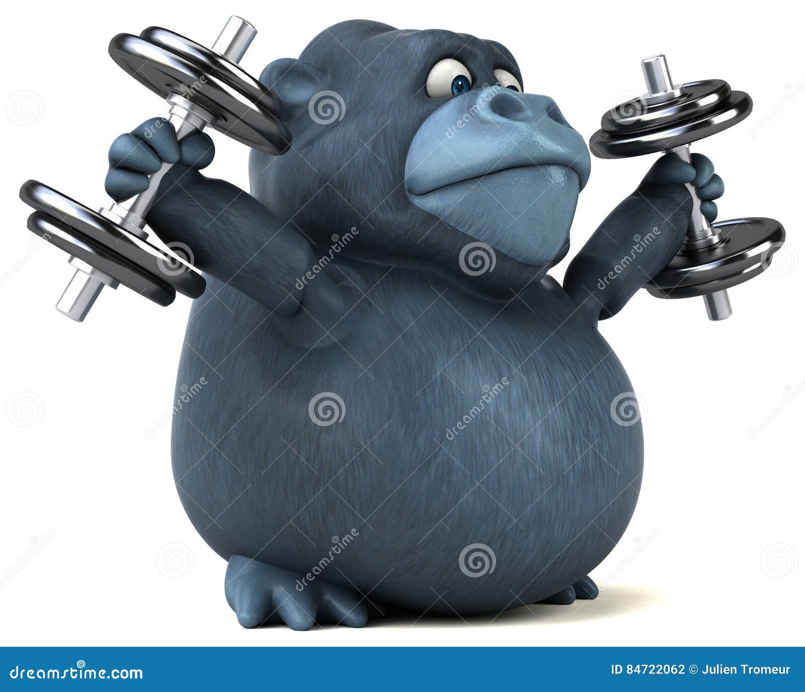 Gorila De La Diversión - Ejemplo 3D Stock de ilustración - Ilustración ...