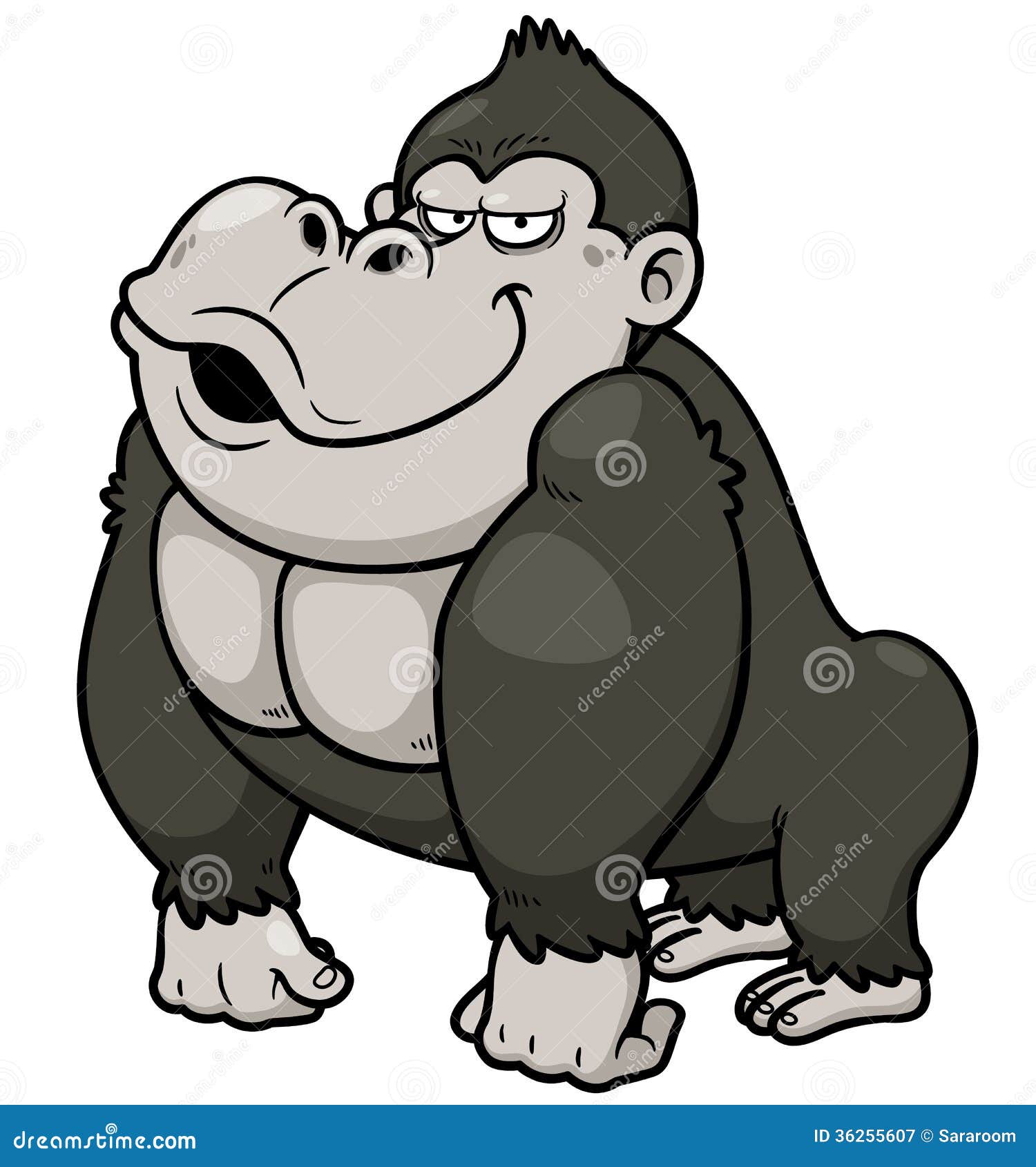 Gorilla Cartoon Character With Clapper Board | CartoonDealer.com #71733554