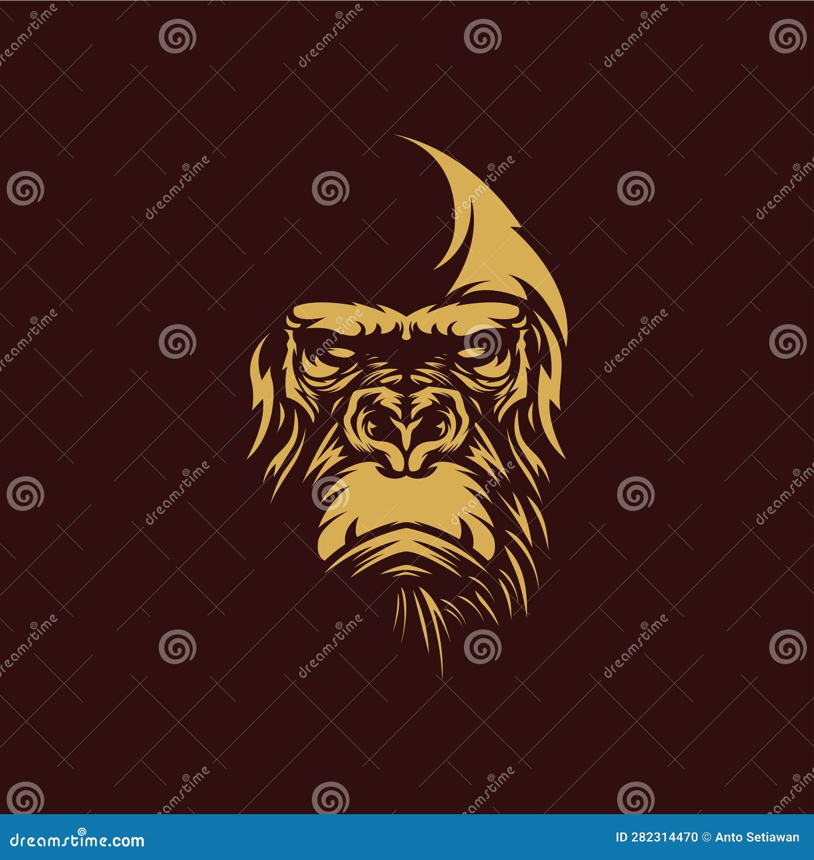 Gorilla Face Vector. Monkey Vector Illustration Stock Vector ...