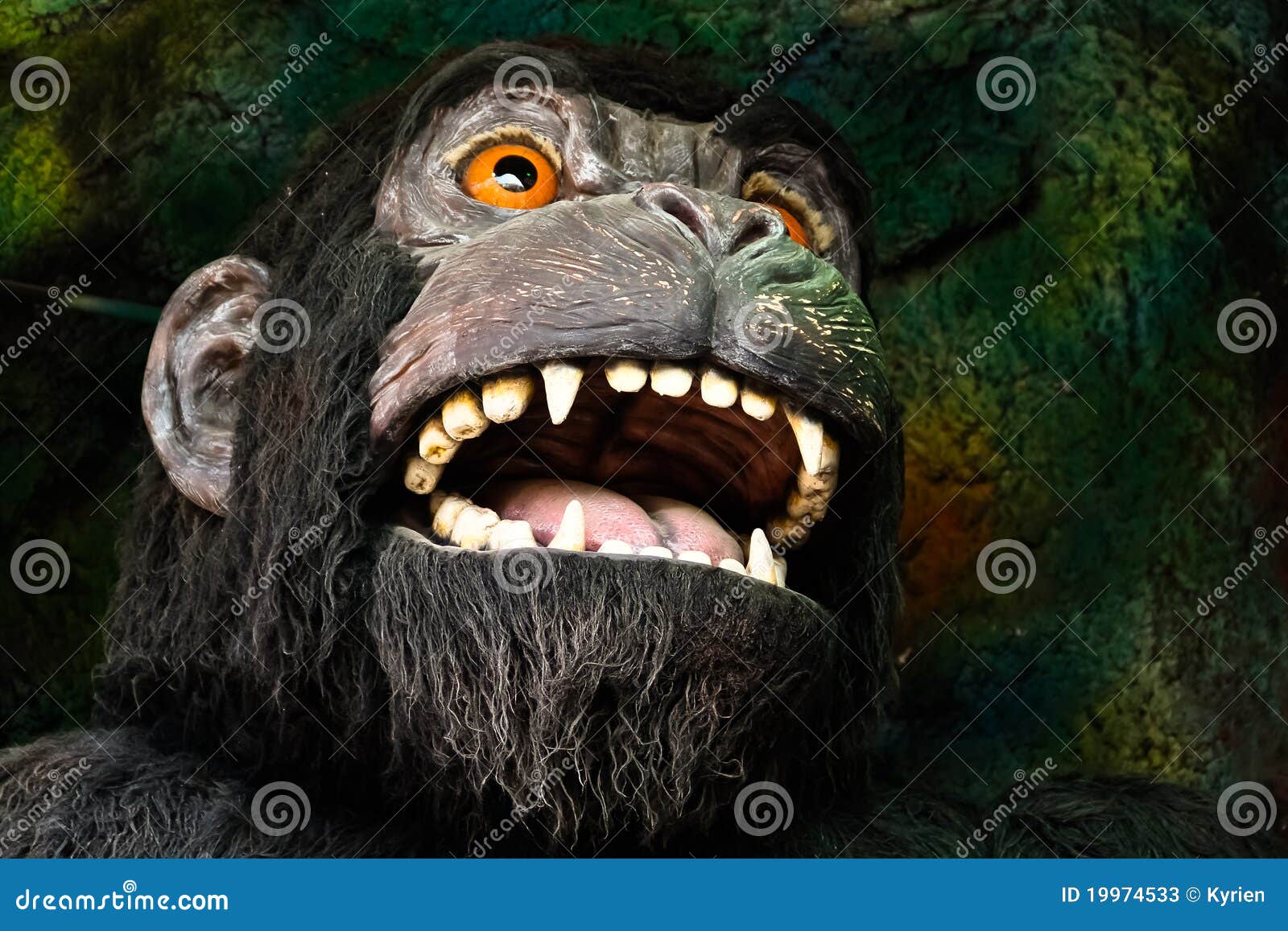 Gorilla in a haunted house stock image. Image of puppet - 19974533