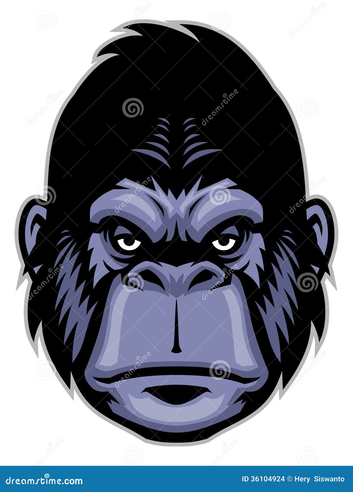 Gorilla Cartoon Head