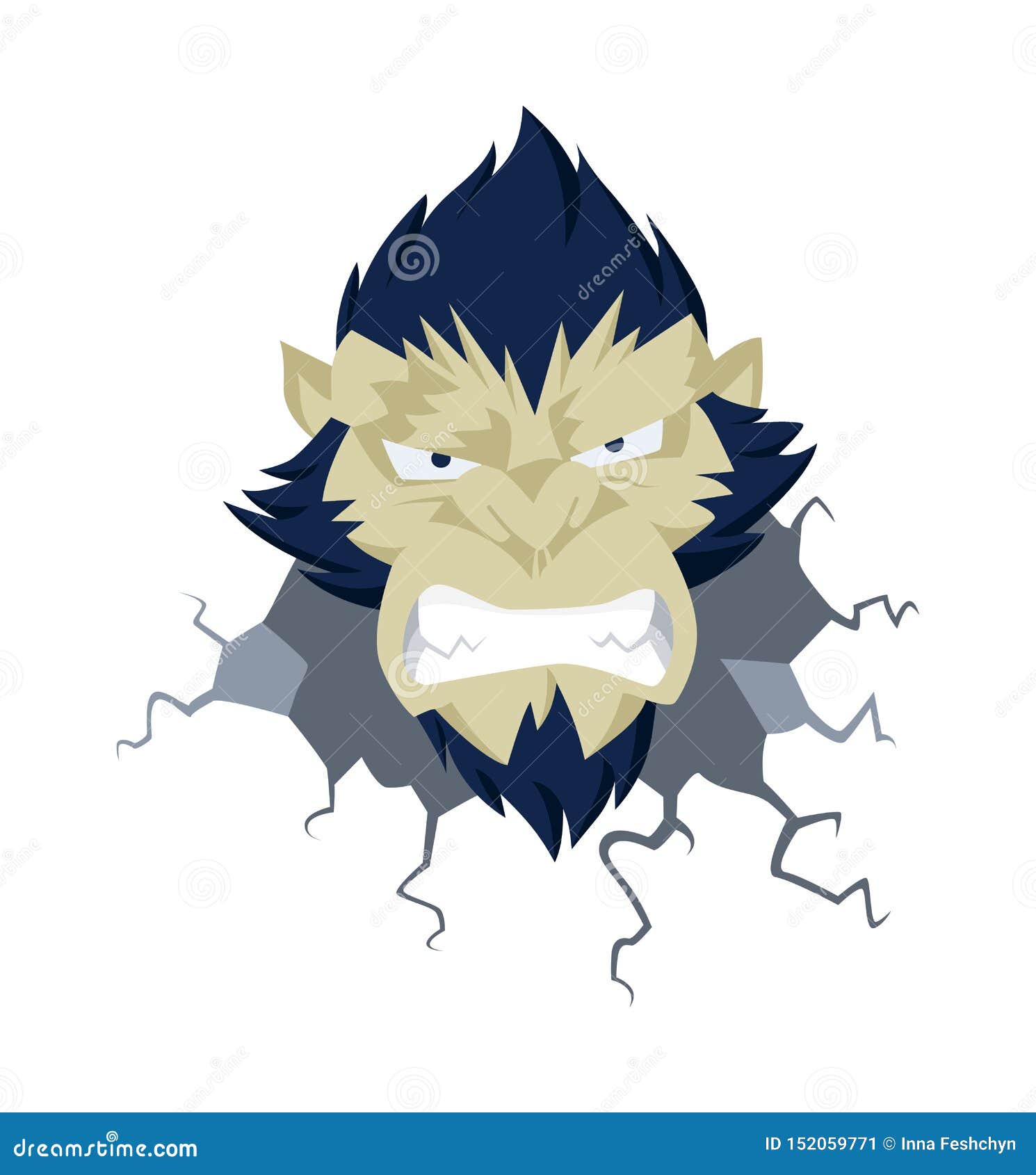Gorilla Head Vector, Angry Monkey Head Vector, Ape Face Logo. Stock ...