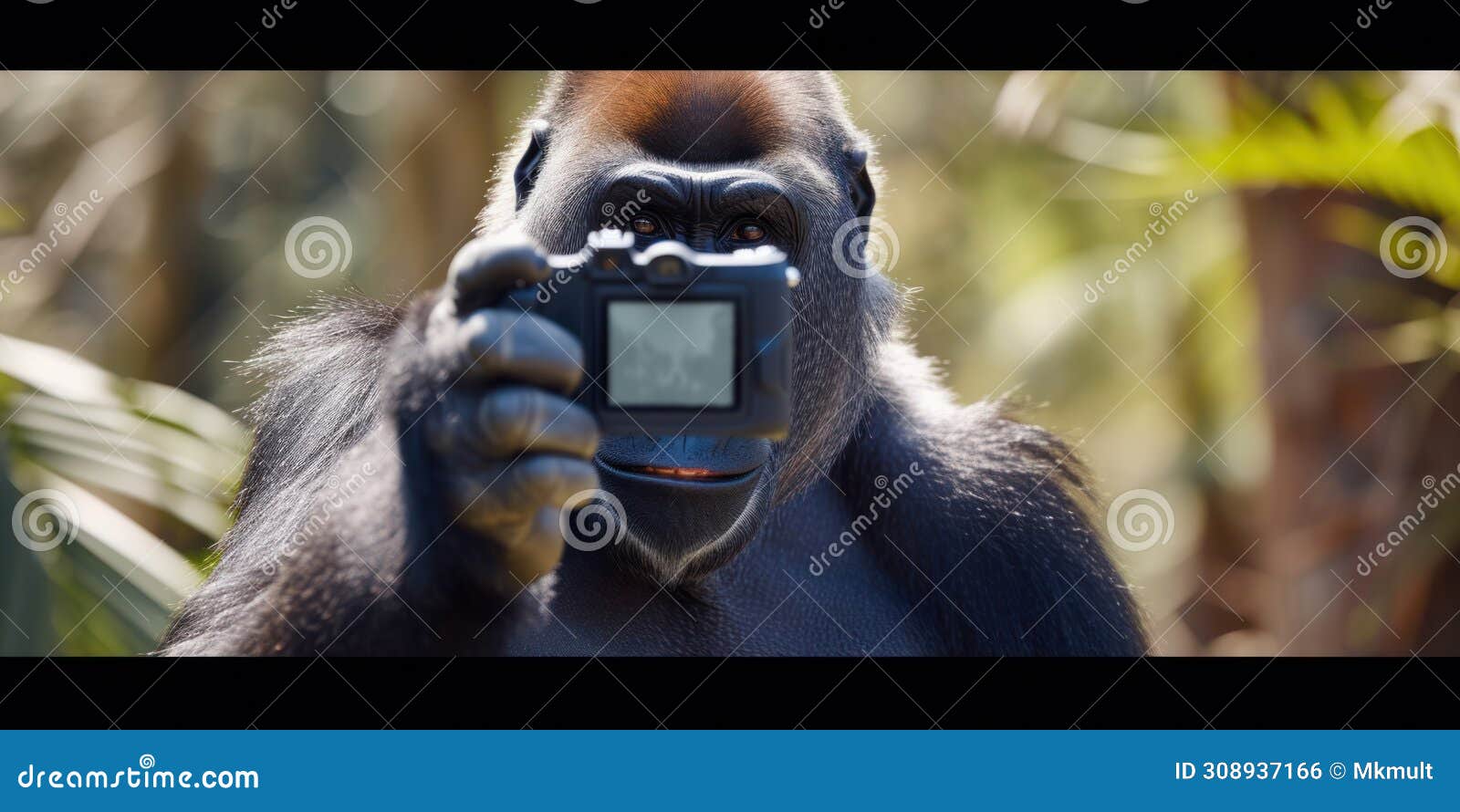 Gorilla Taking a Picture with Cell Phone Stock Photo - Image of ...