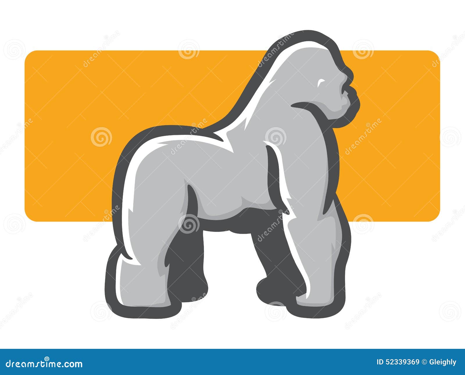 Silverback Gorilla Cartoon