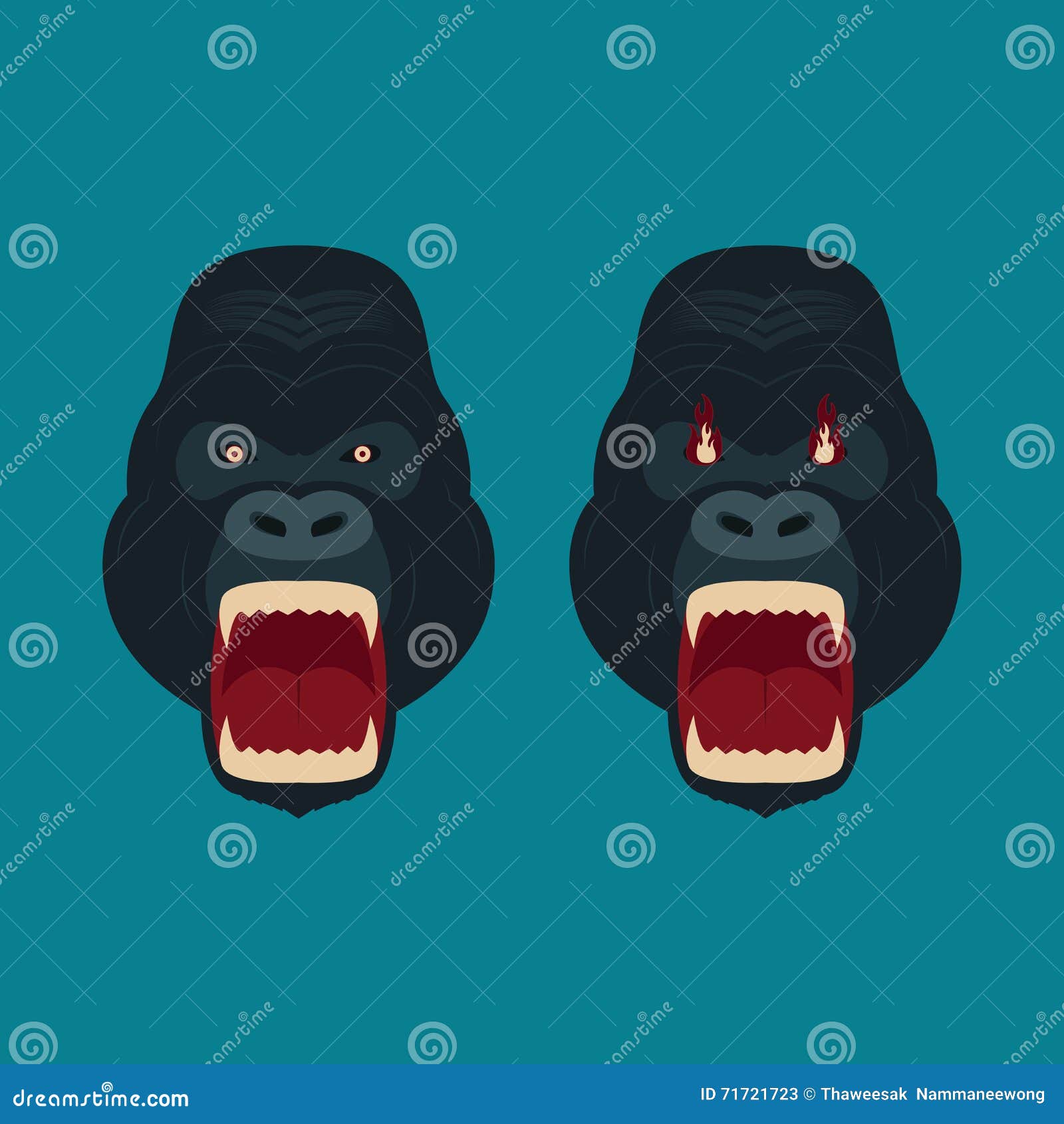 Monkey Roar Mascot Logo Design Inspiration Stock Illustration ...