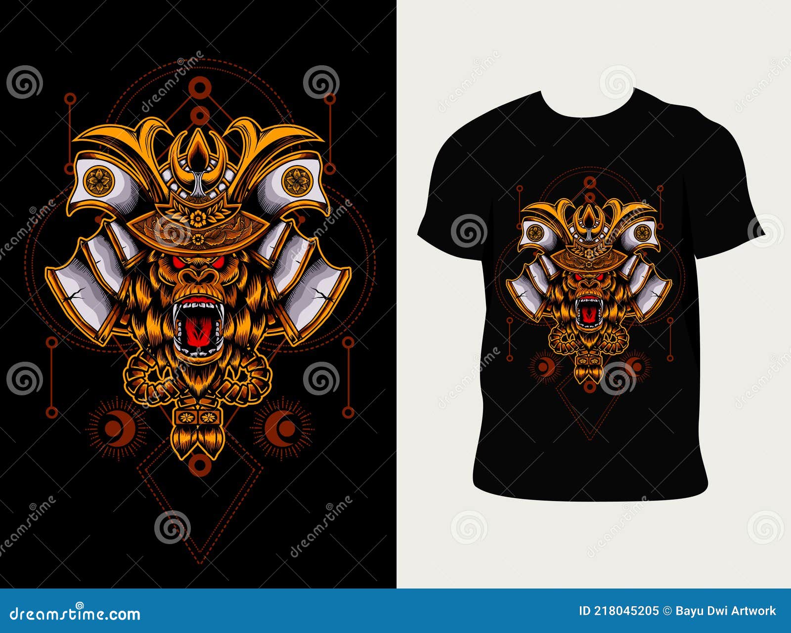 Samurai Head Wordmark Vector Symbol | CartoonDealer.com #214049963