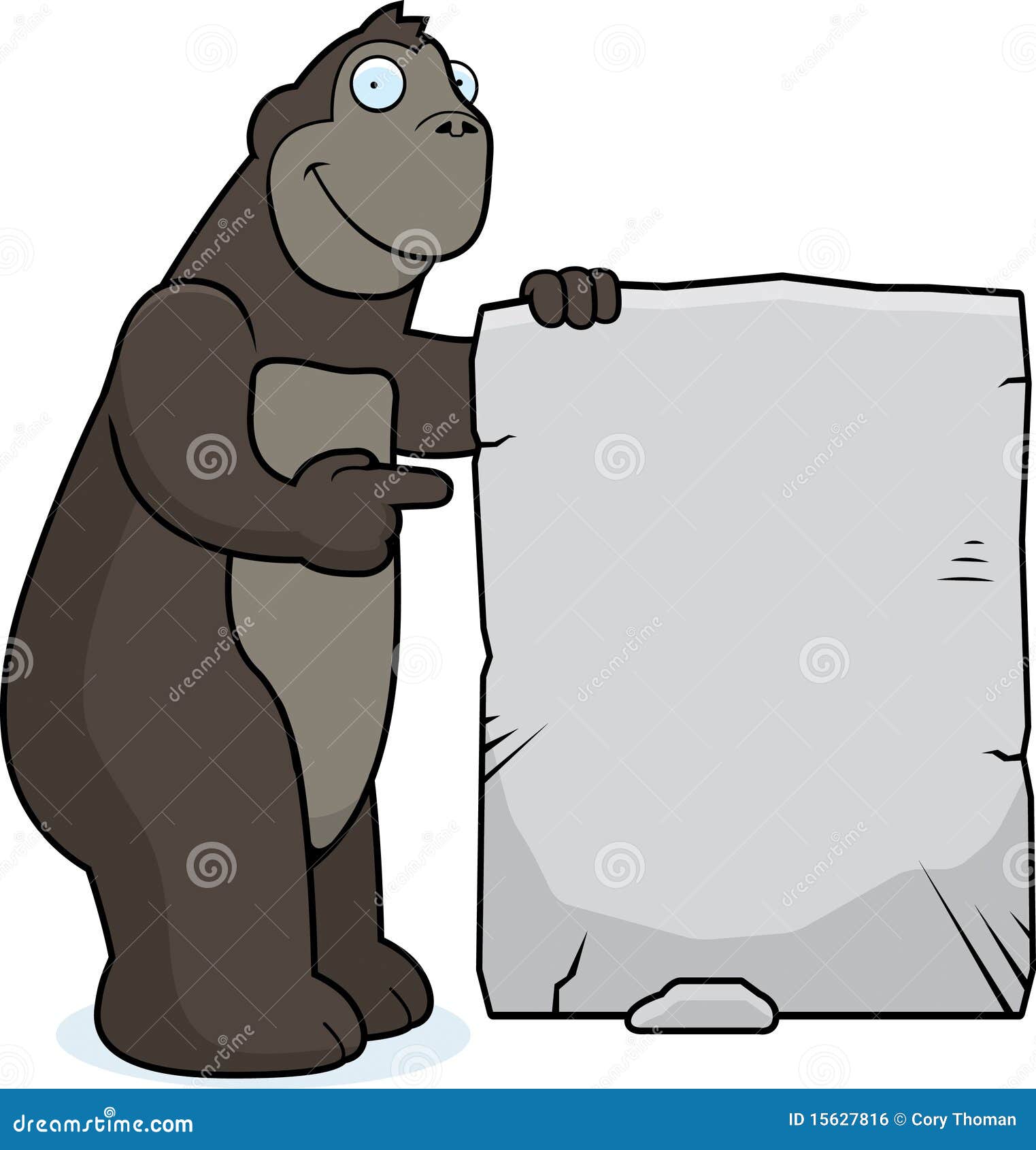 Gorilla Sign stock vector. Illustration of rock, primate - 15627816