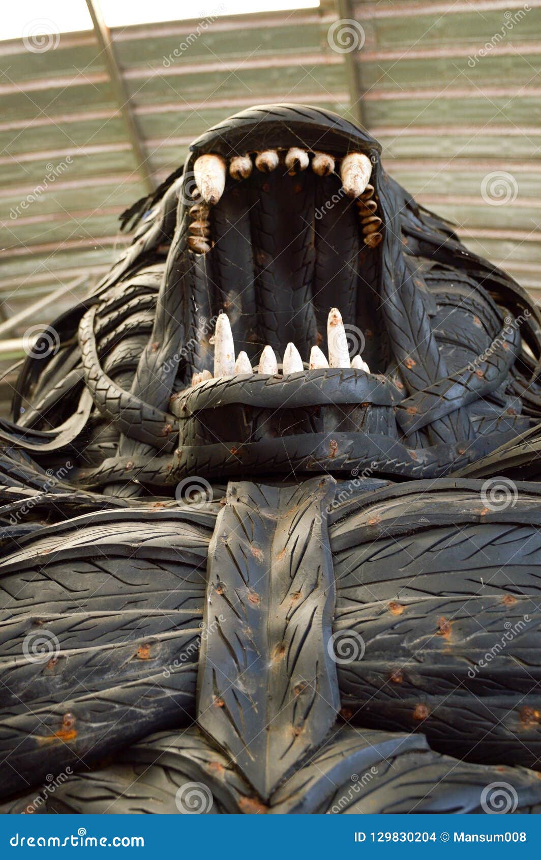 Gorilla Statue Made Form Tires Stock Photo - Image of black, statue ...