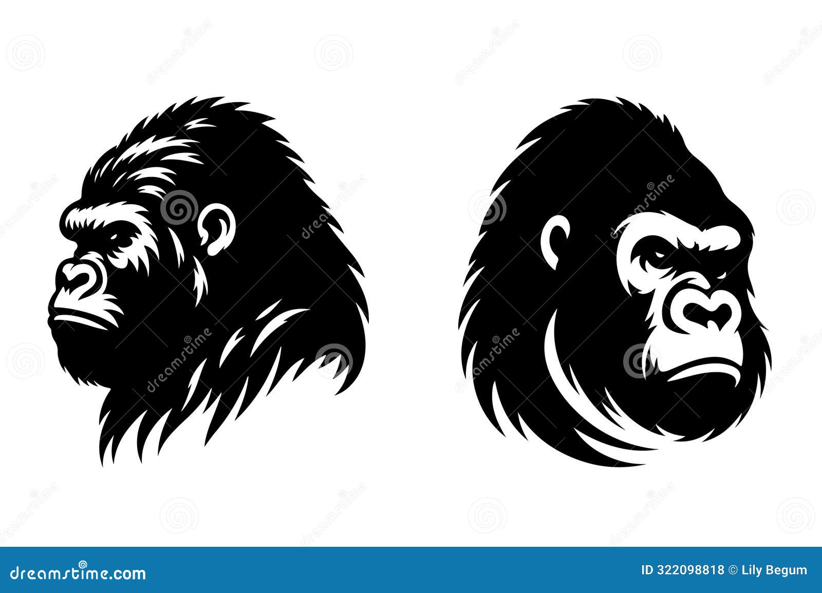 Gorilla Vector Art and Illustration Stock Vector - Illustration of file ...