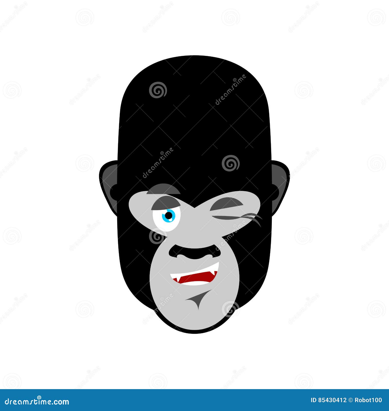 The Monkey Winks. The Animal Is Hanging On The Liana Stock Photography ...