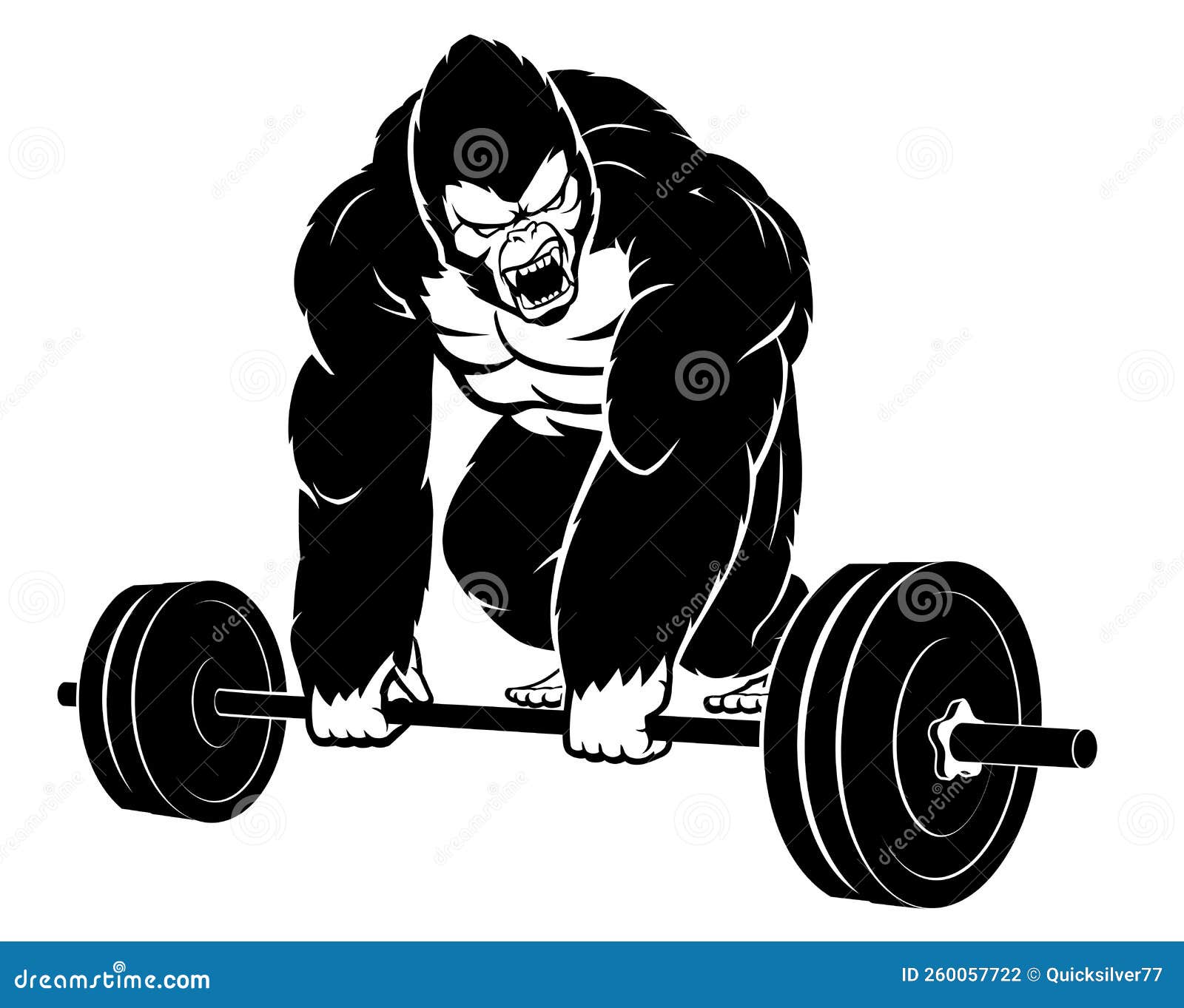 Gorilla Lifting Weights
