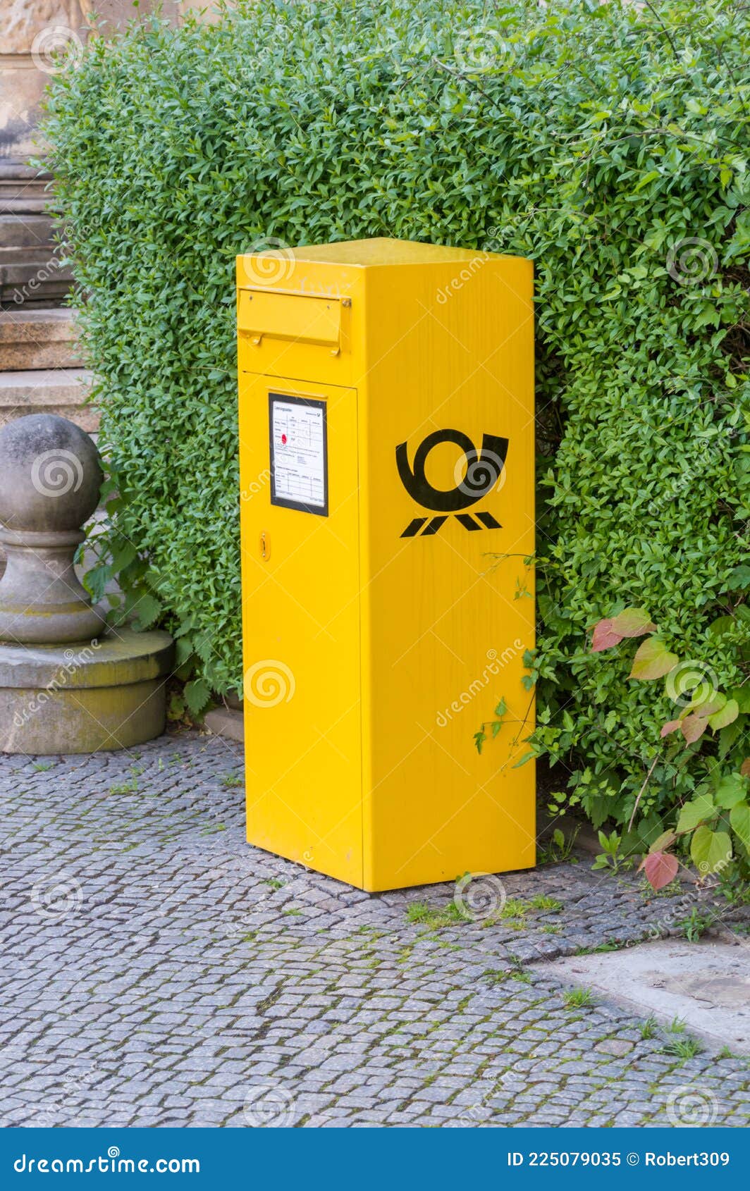 Yellow Mailbox with the German Post Logo Editorial Image - Image of ...