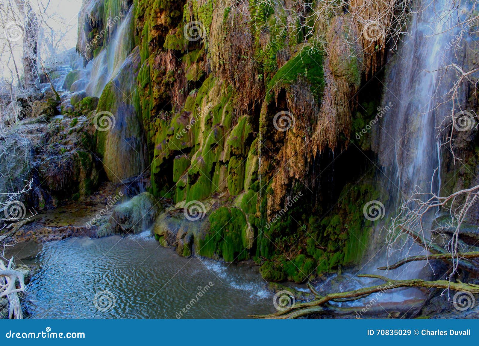 Gorman falls stock image. Image of rocks, nature, falls - 70835029