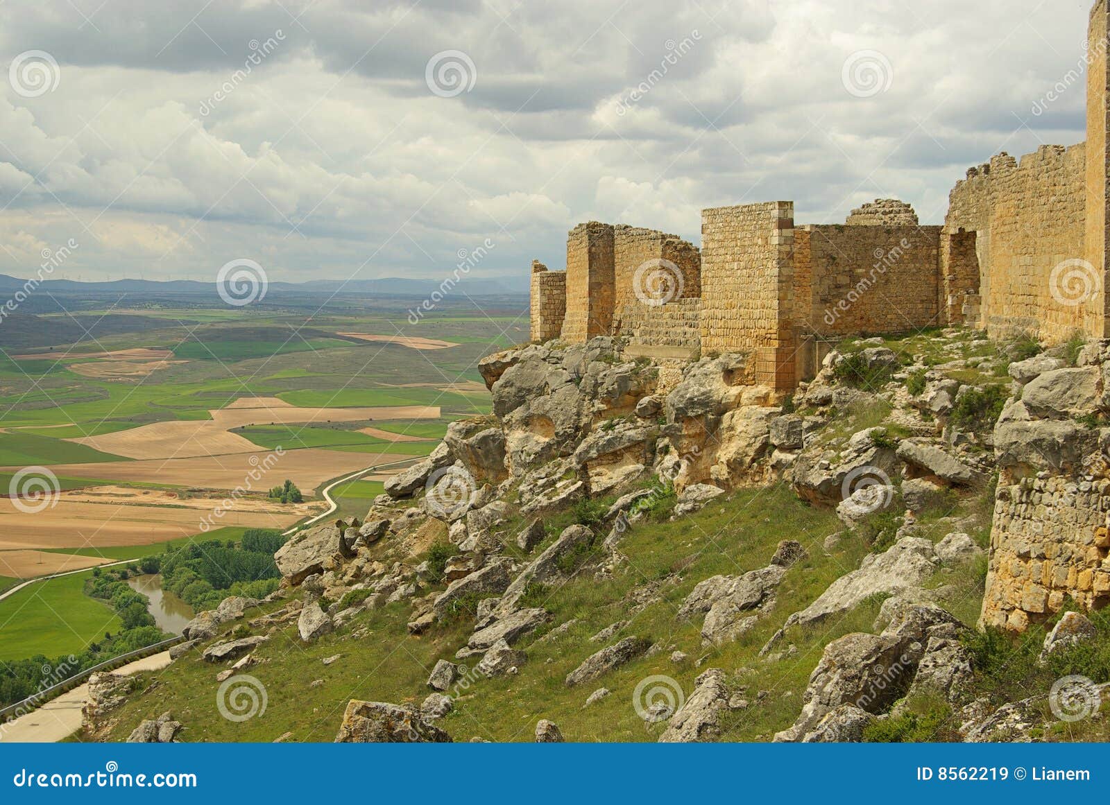 Gormaz Castillo stock image. Image of stone, castilla - 8562219