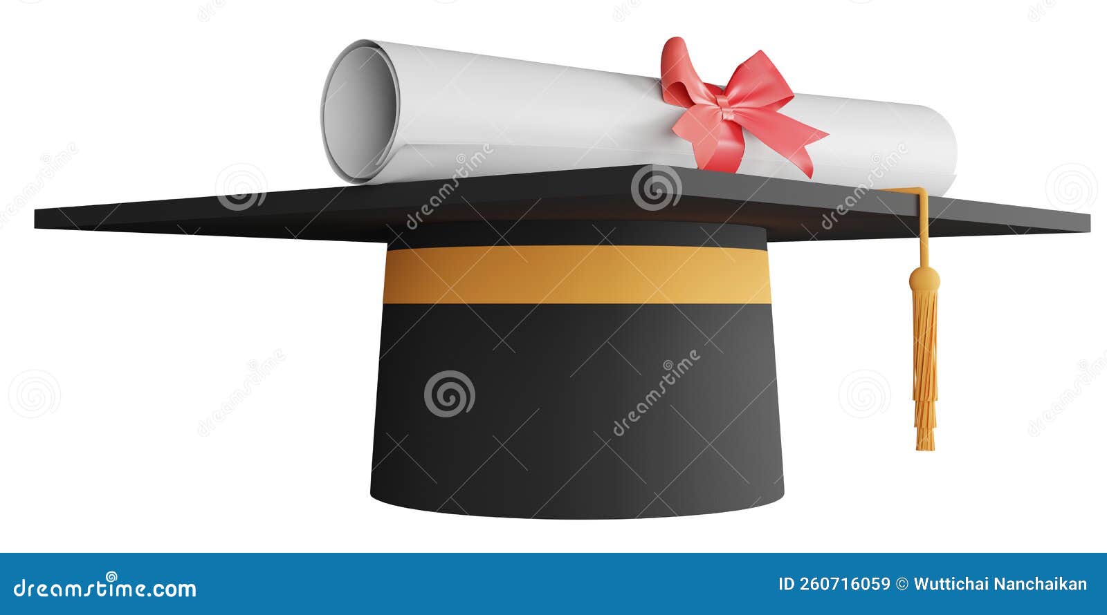 Gorro De Grado Y Certificado Imagen de archivo - Imagen de universidad ...