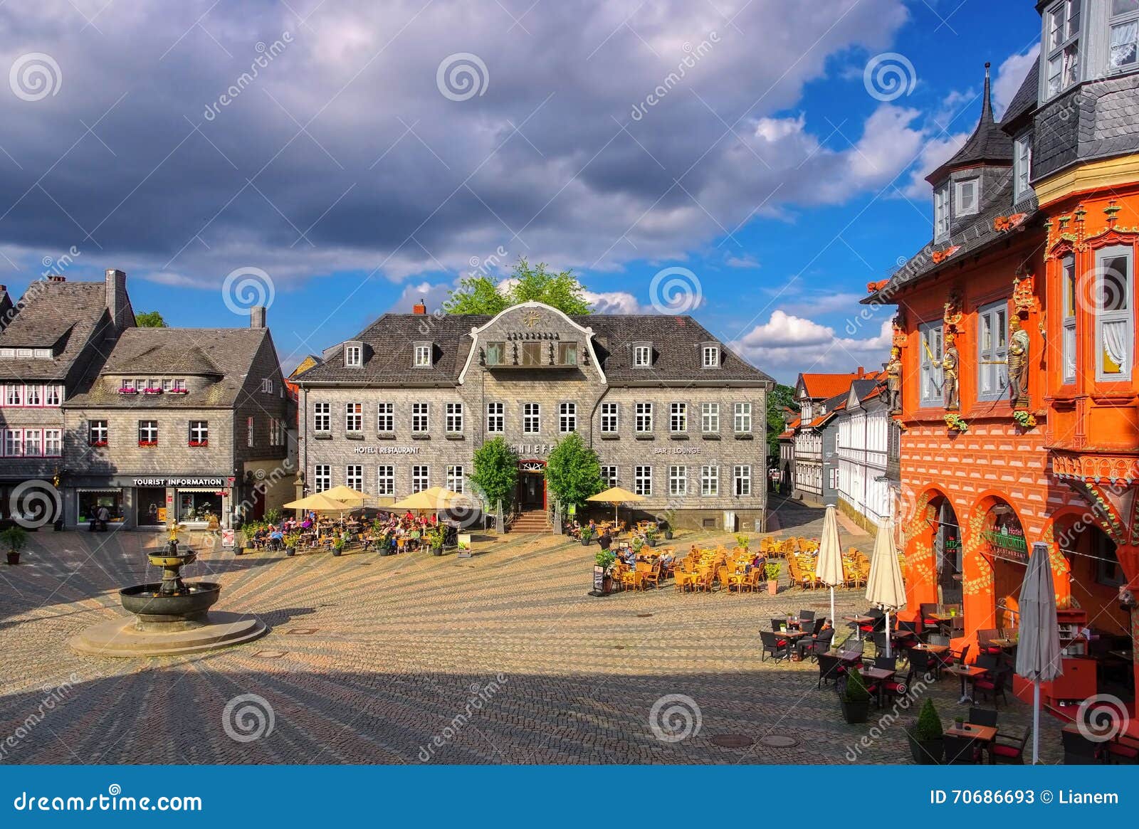 Goslar town square editorial stock photo. Image of germany - 70686693
