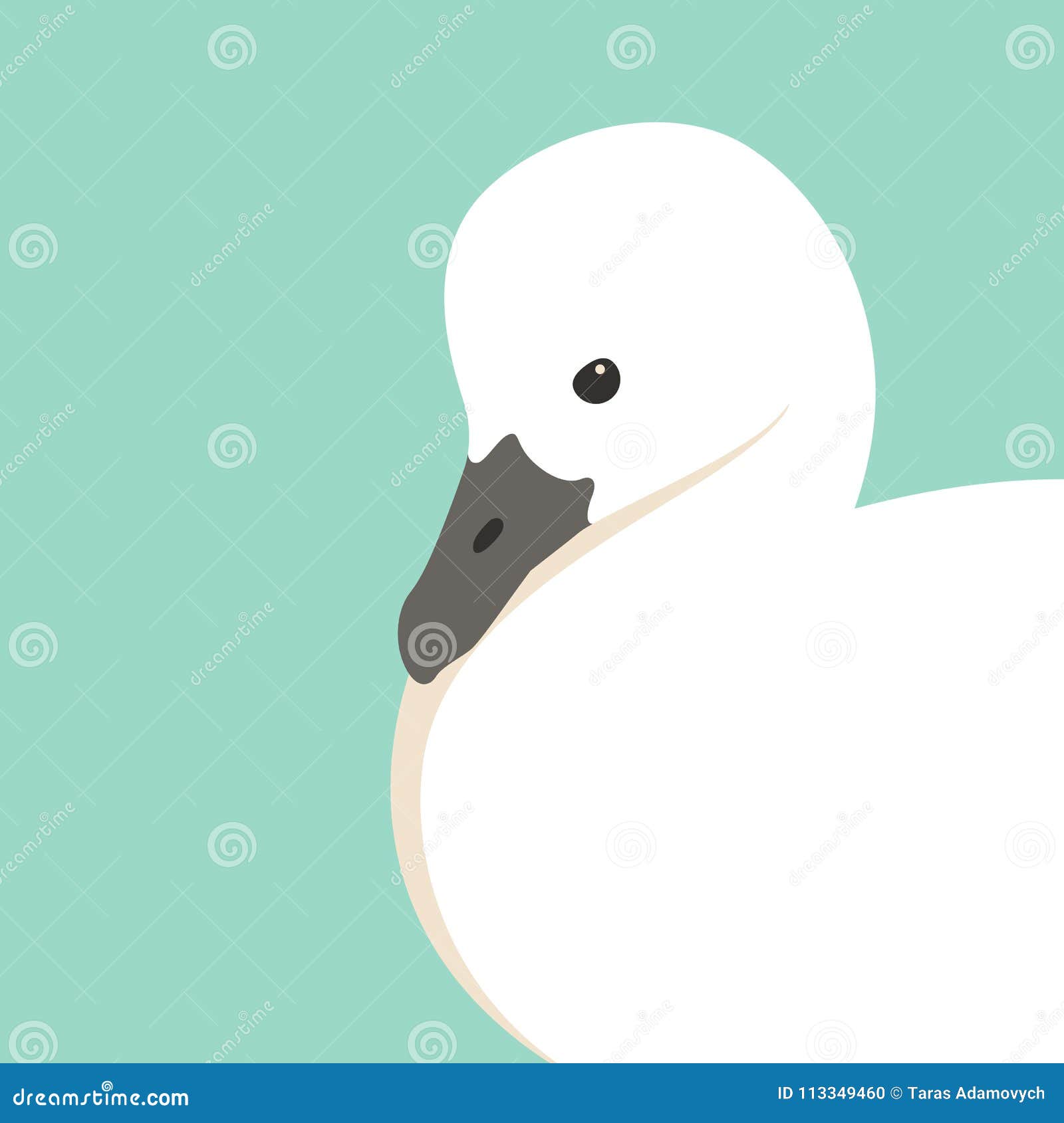 Gosling Head Vector Illustration Flat Style Profile Side Stock Vector ...