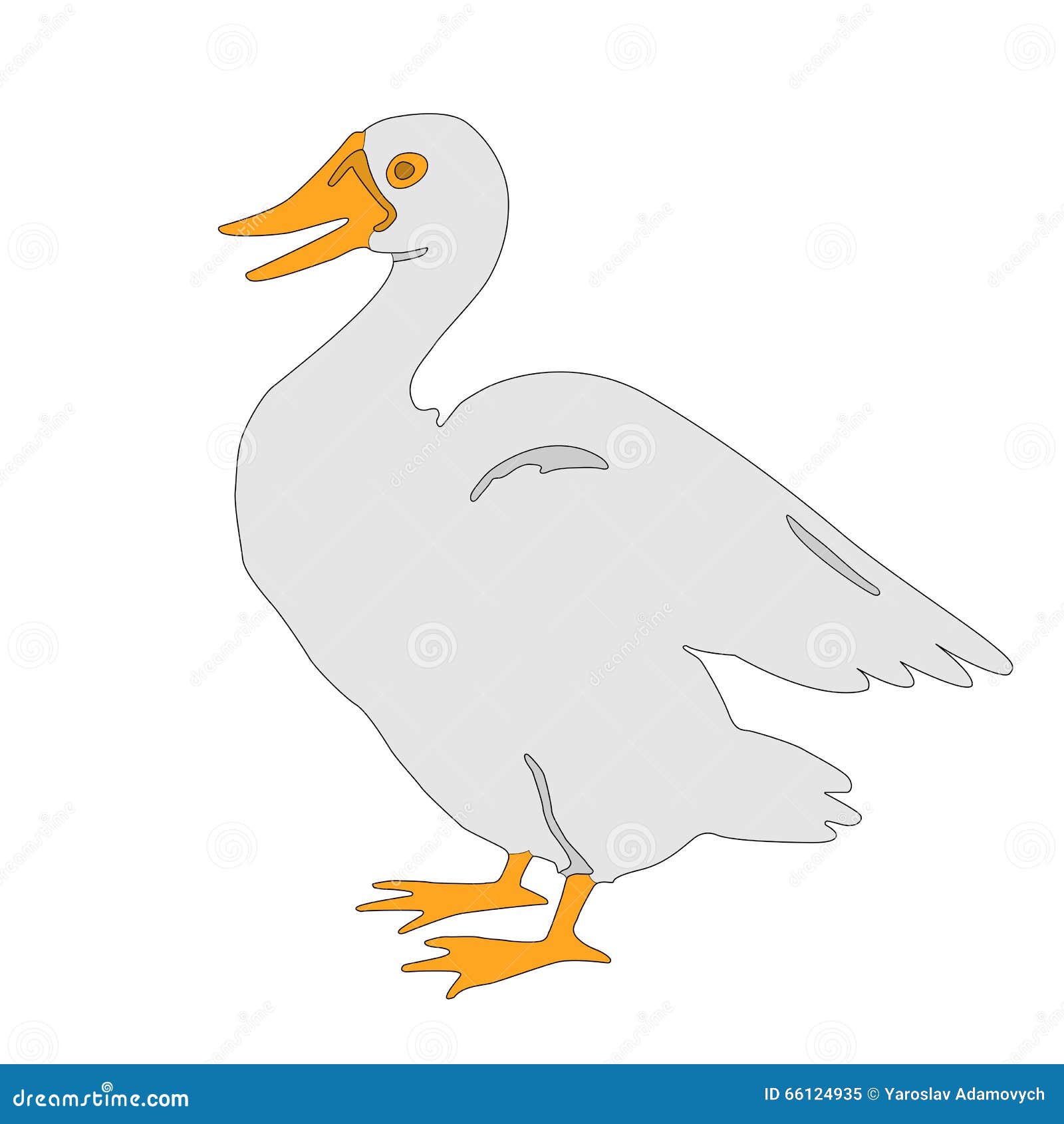Gosling Vector Illustration Stock Vector - Illustration of domestic ...