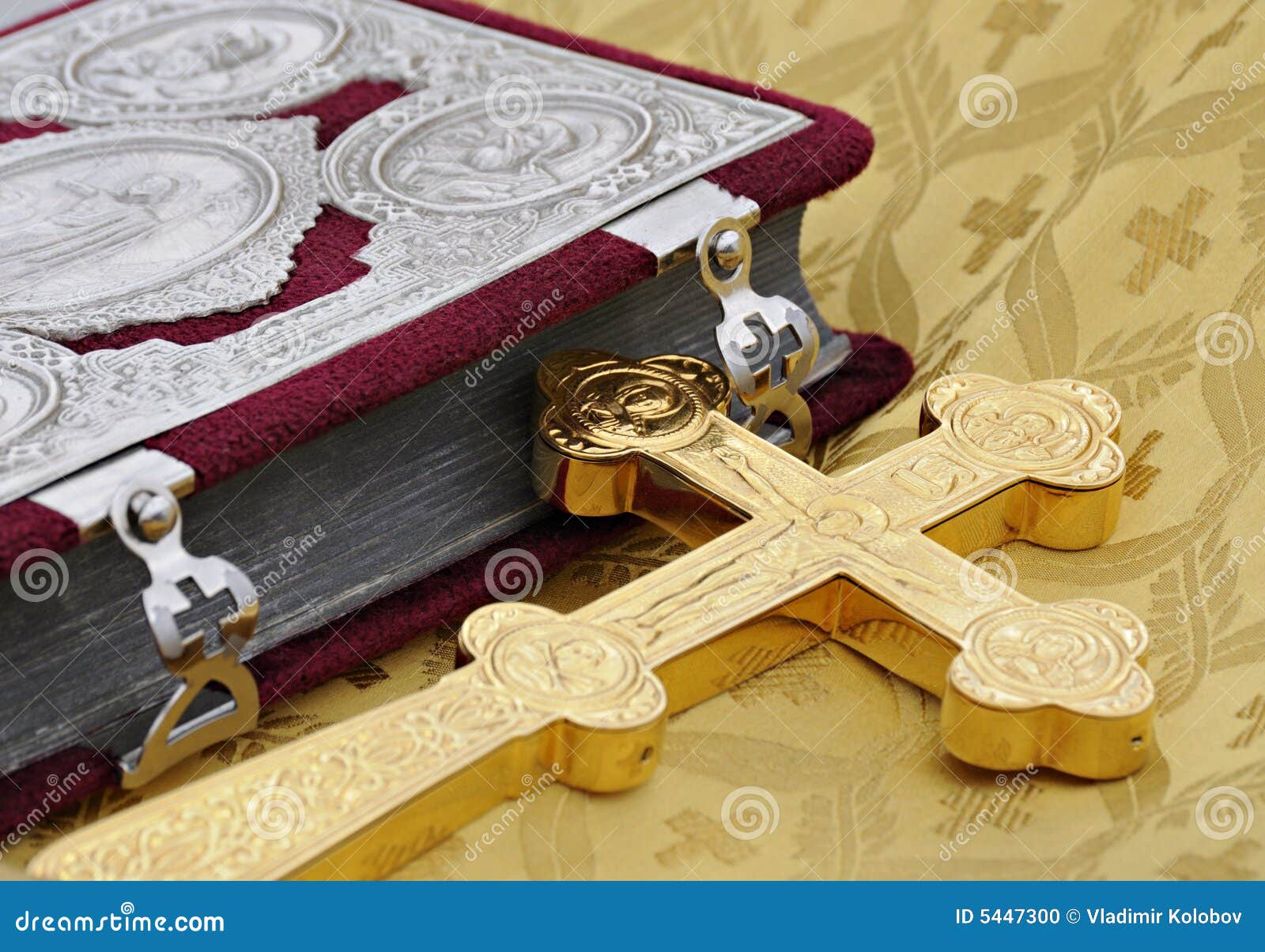 Gospel and cross. stock photo. Image of cross, church - 5447300