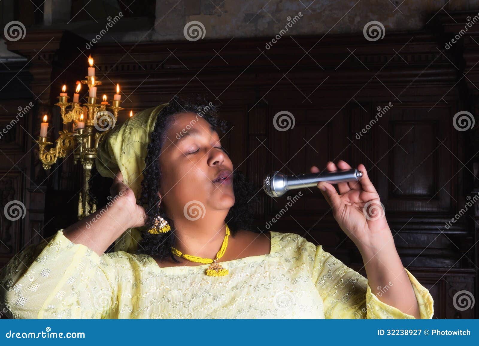 Gospel hymn stock image. Image of american, black, microphone - 32238927