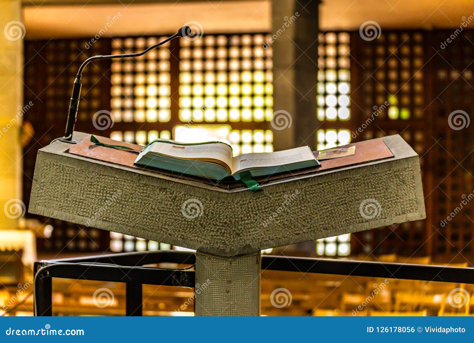 Gospel on the lectern stock photo. Image of book, stone - 126178056
