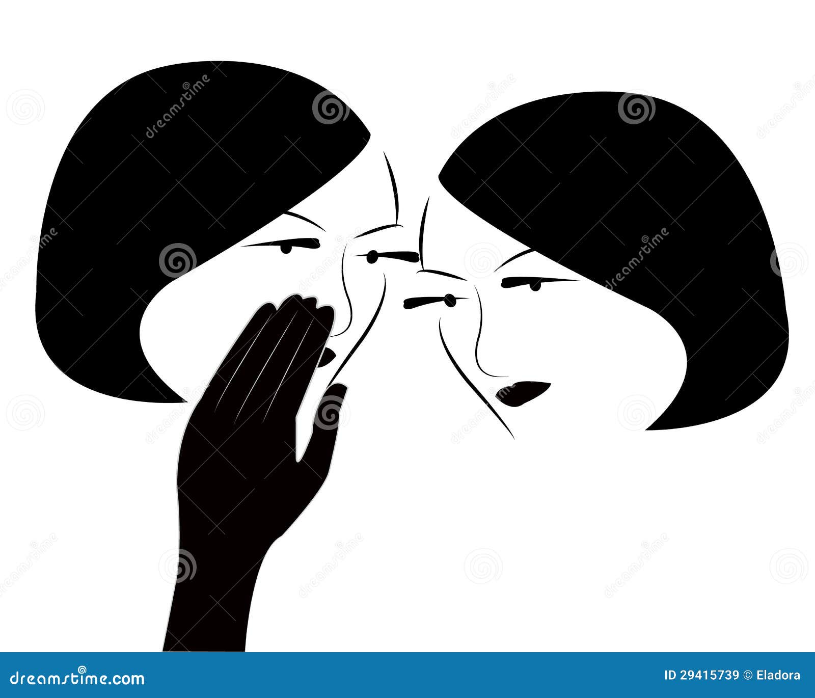 Gossip girls vector stock vector. Illustration of hear - 29415739
