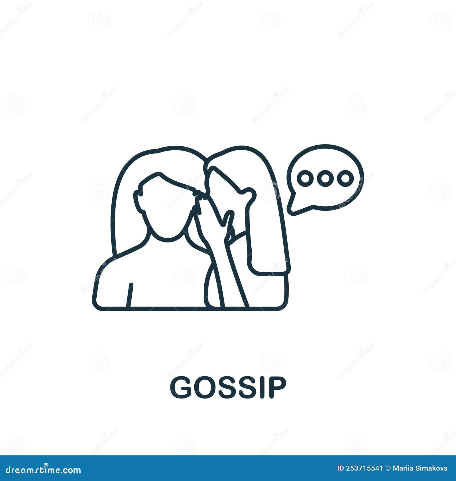 Gossip Icon Vector Sign And Symbol Isolated On White Background, Gossip ...