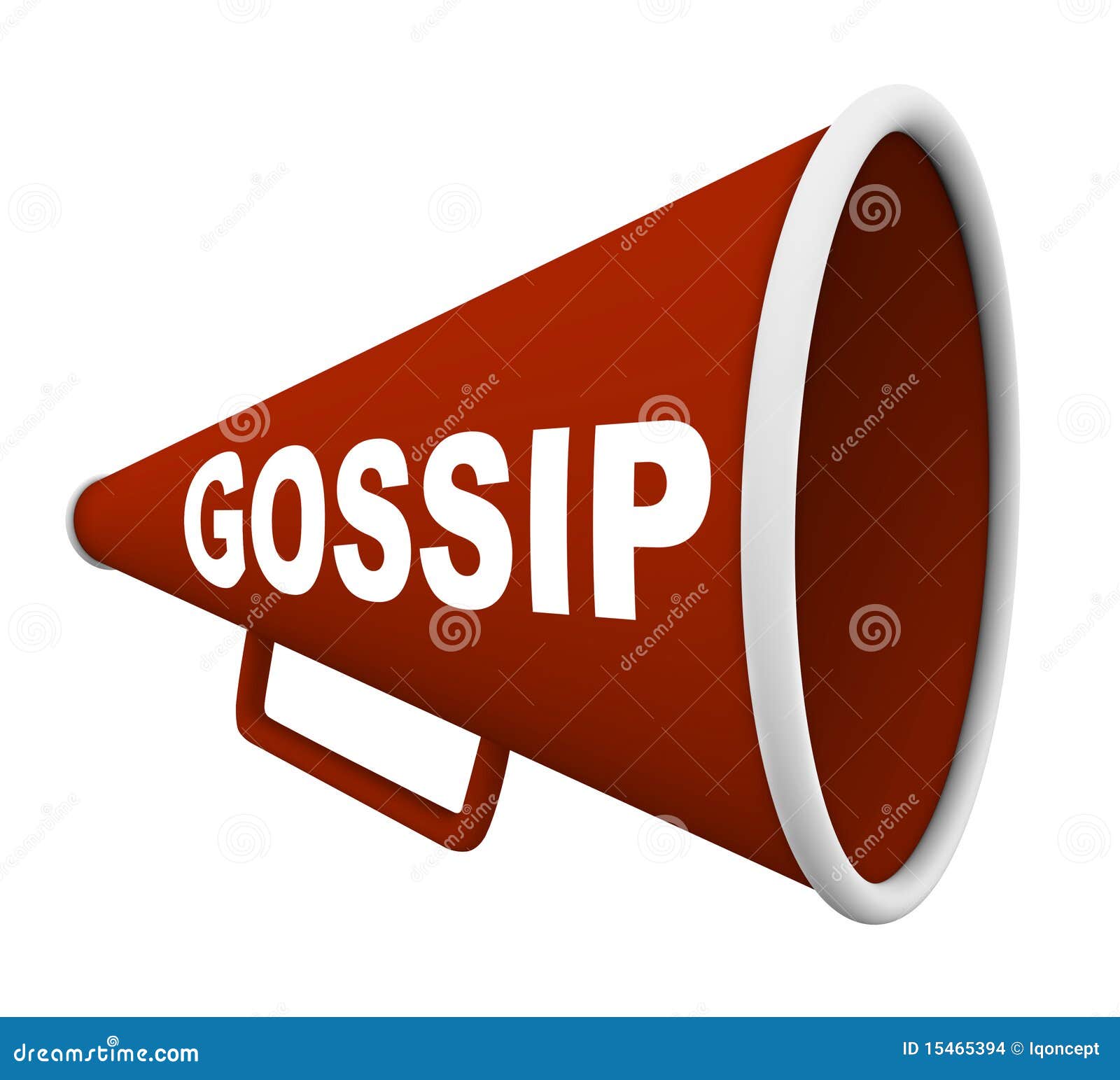 Gossip - Word on Bullhorn stock illustration. Illustration of shout ...
