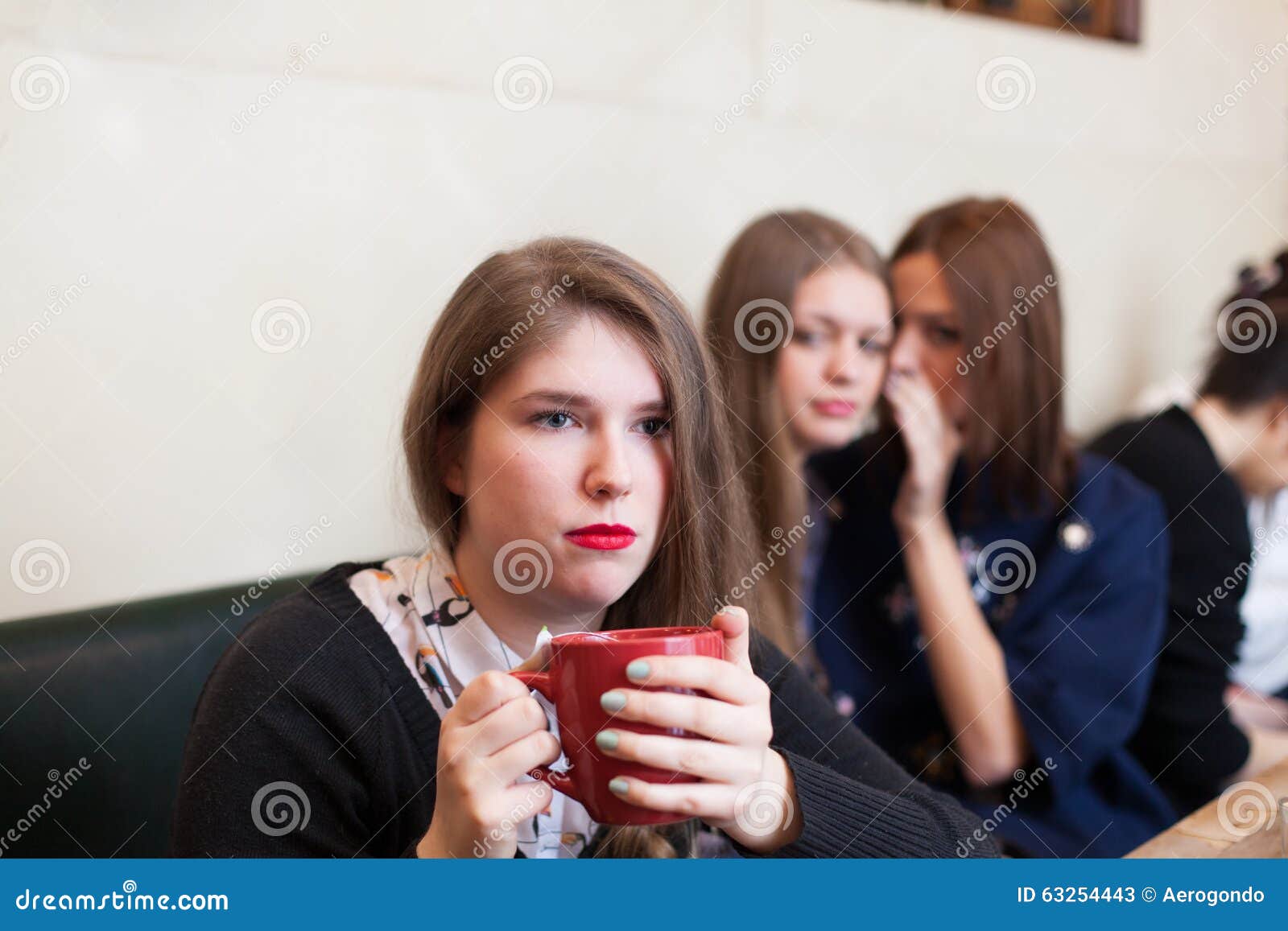Gossiping a Friend in a a Cafe Stock Image - Image of gossiping ...