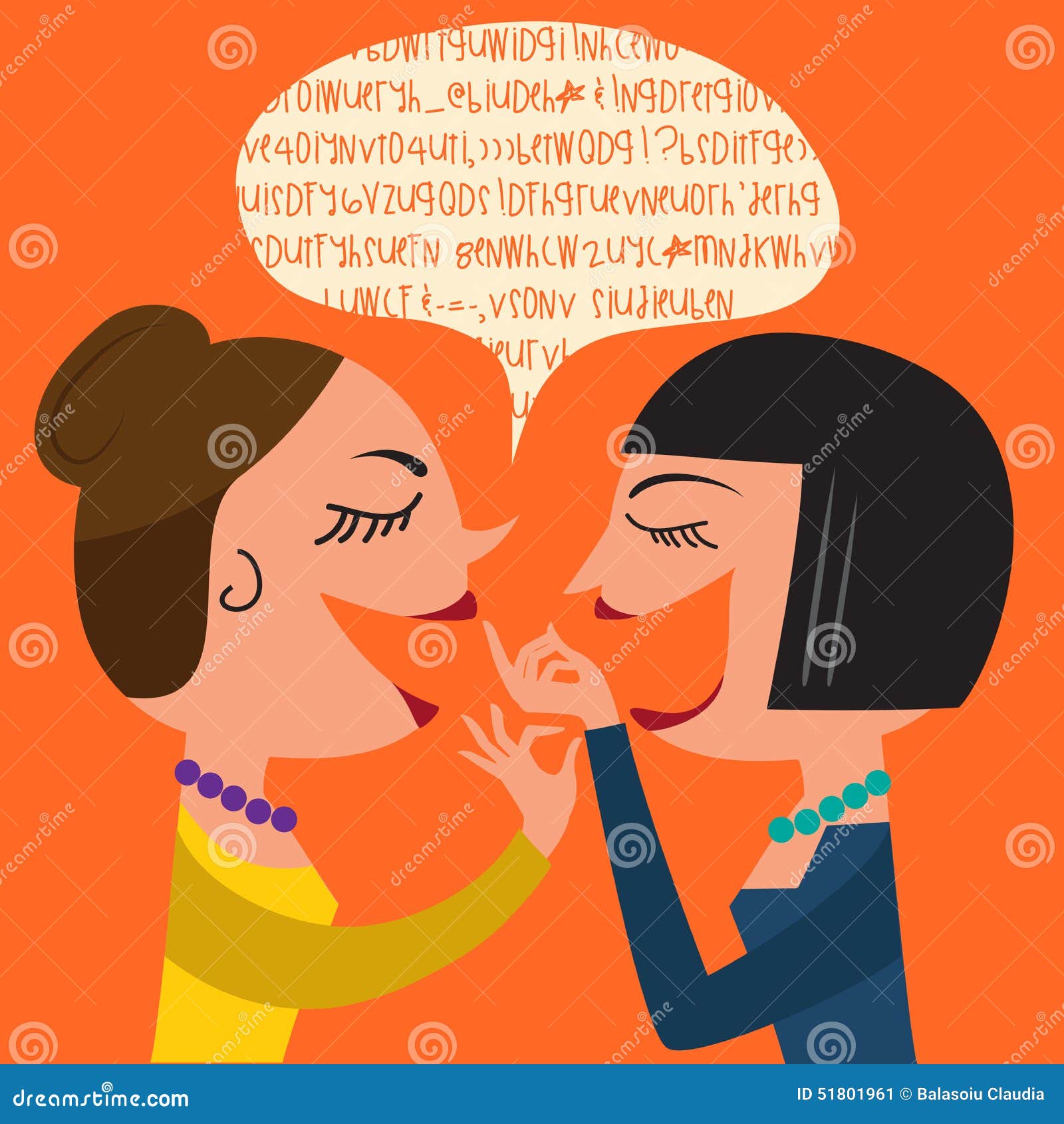 Gossiping Women Lifestyle, Emotion And People Concept Cartoon Vector ...