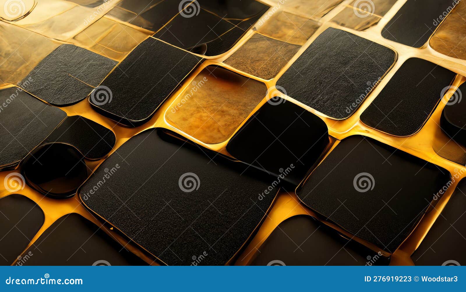 Gossy Black and Golden Metallic Rectangles. Luxury Background Stock ...