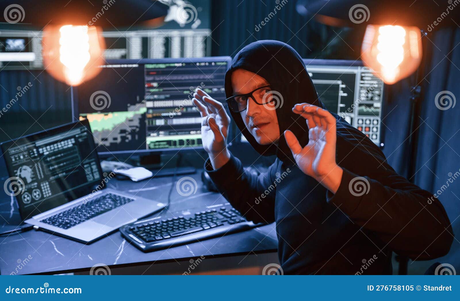 Got caught. with hands up stock image. Image of crime - 276758105