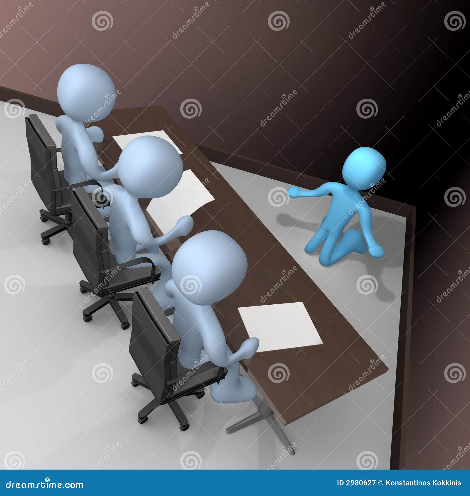 He got cornered stock illustration. Illustration of trial - 2980627