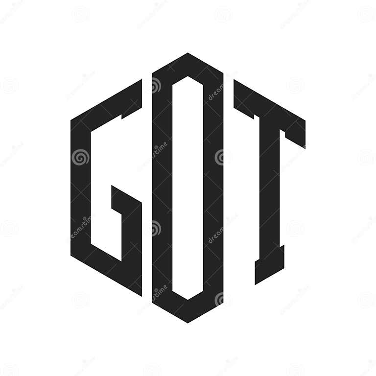GOT Logo Design. Initial Letter GOT Monogram Logo Using Hexagon Shape ...