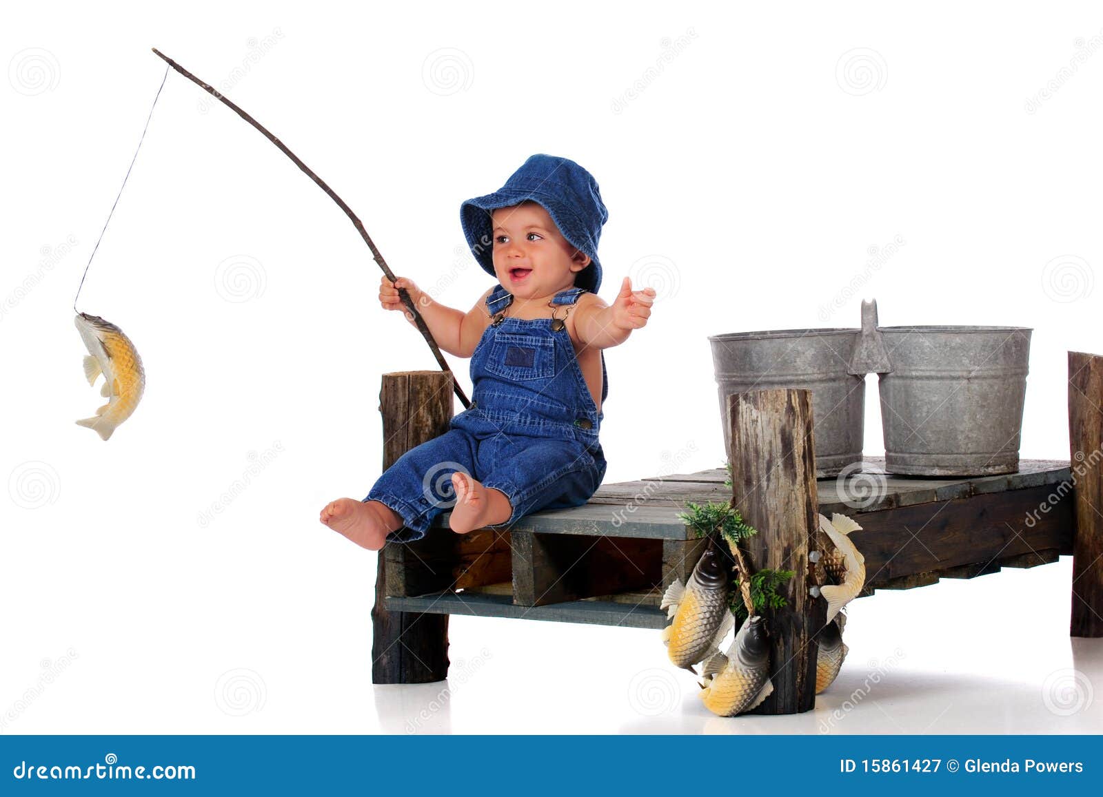 Got One! stock image. Image of pole, expressive, dock - 15861427