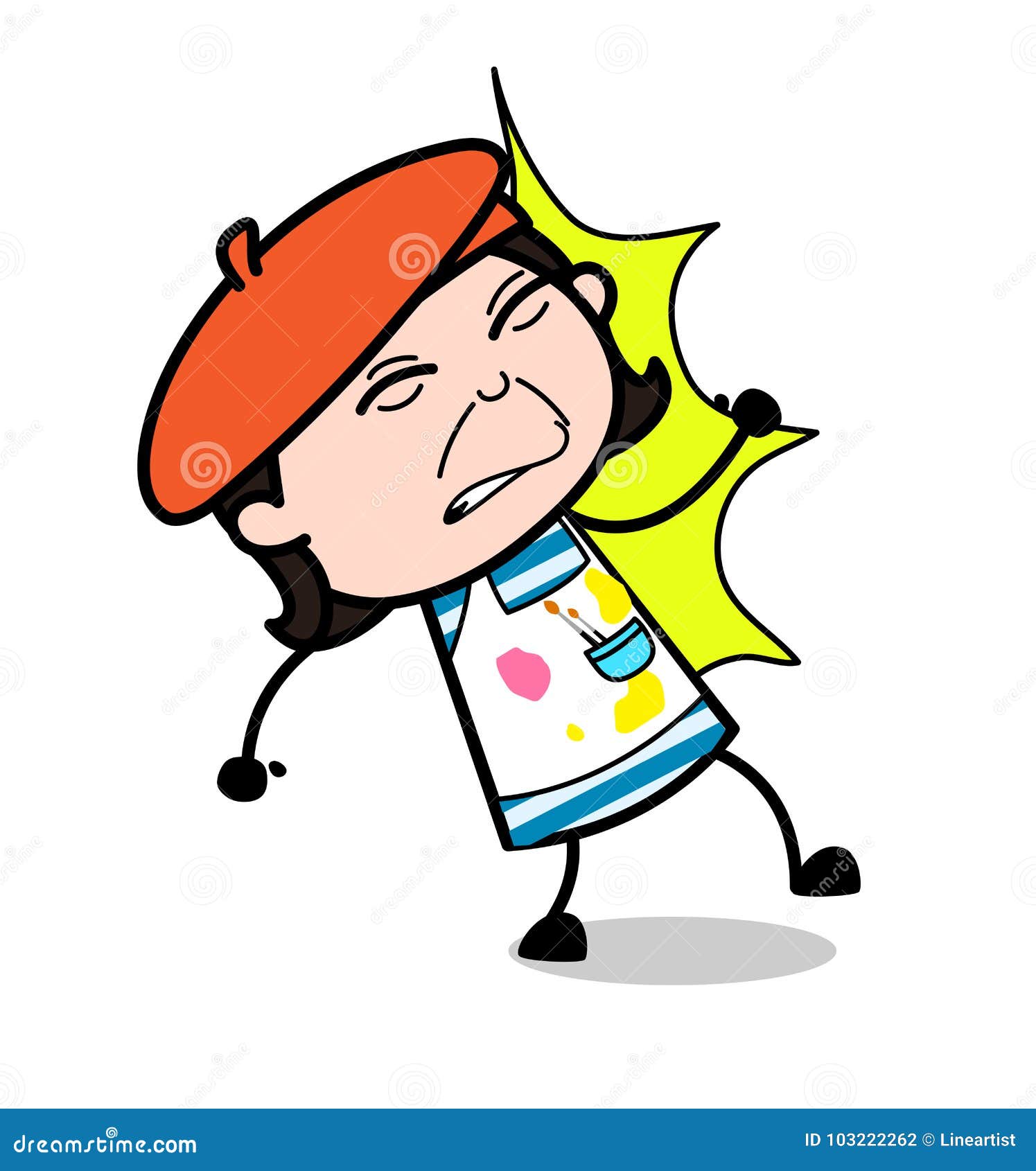 Got Punch on Face - Cartoon Artist Vector Illustration Stock ...